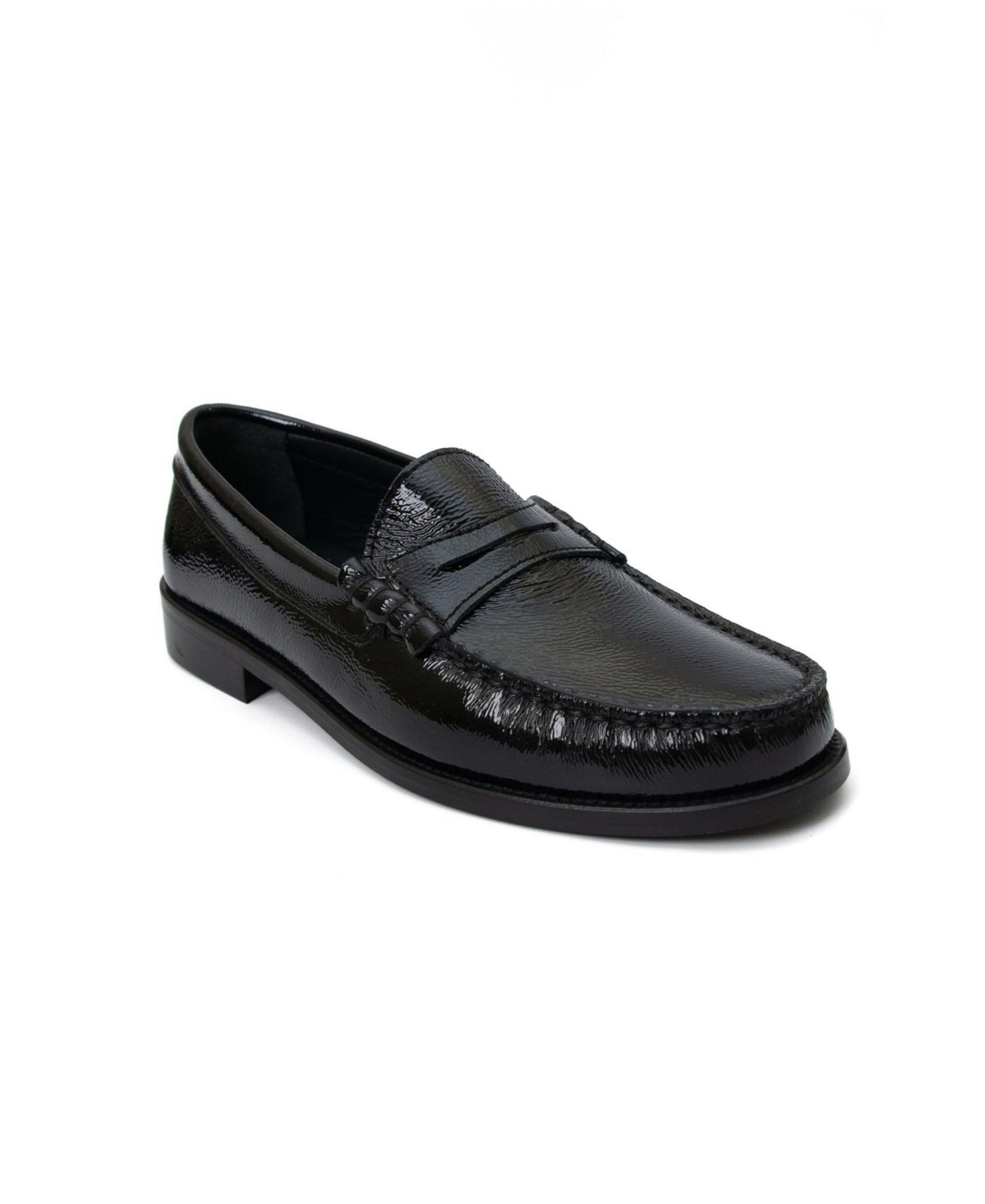 Click here for Menina Step Womens Mila Leather Penny Loafer - Bla... prices