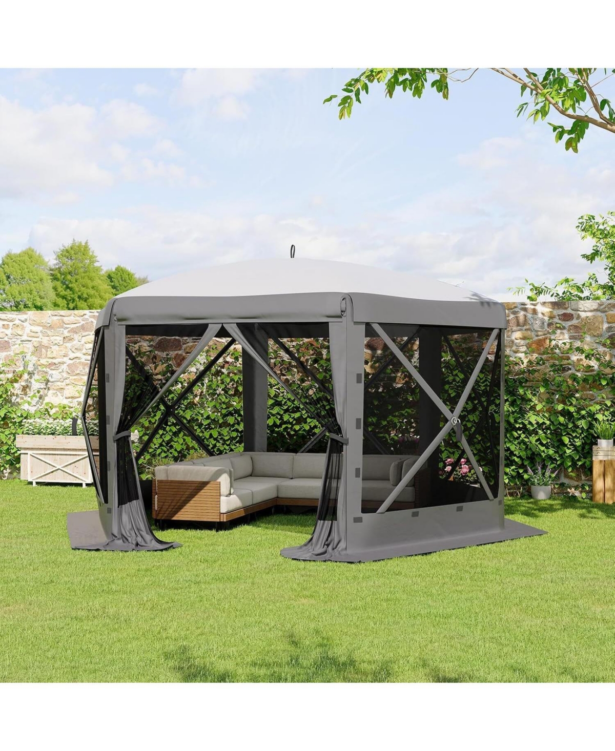 Click here for gaomon 11.8FT Collapsible Gazebo Tent with 6 Remov... prices