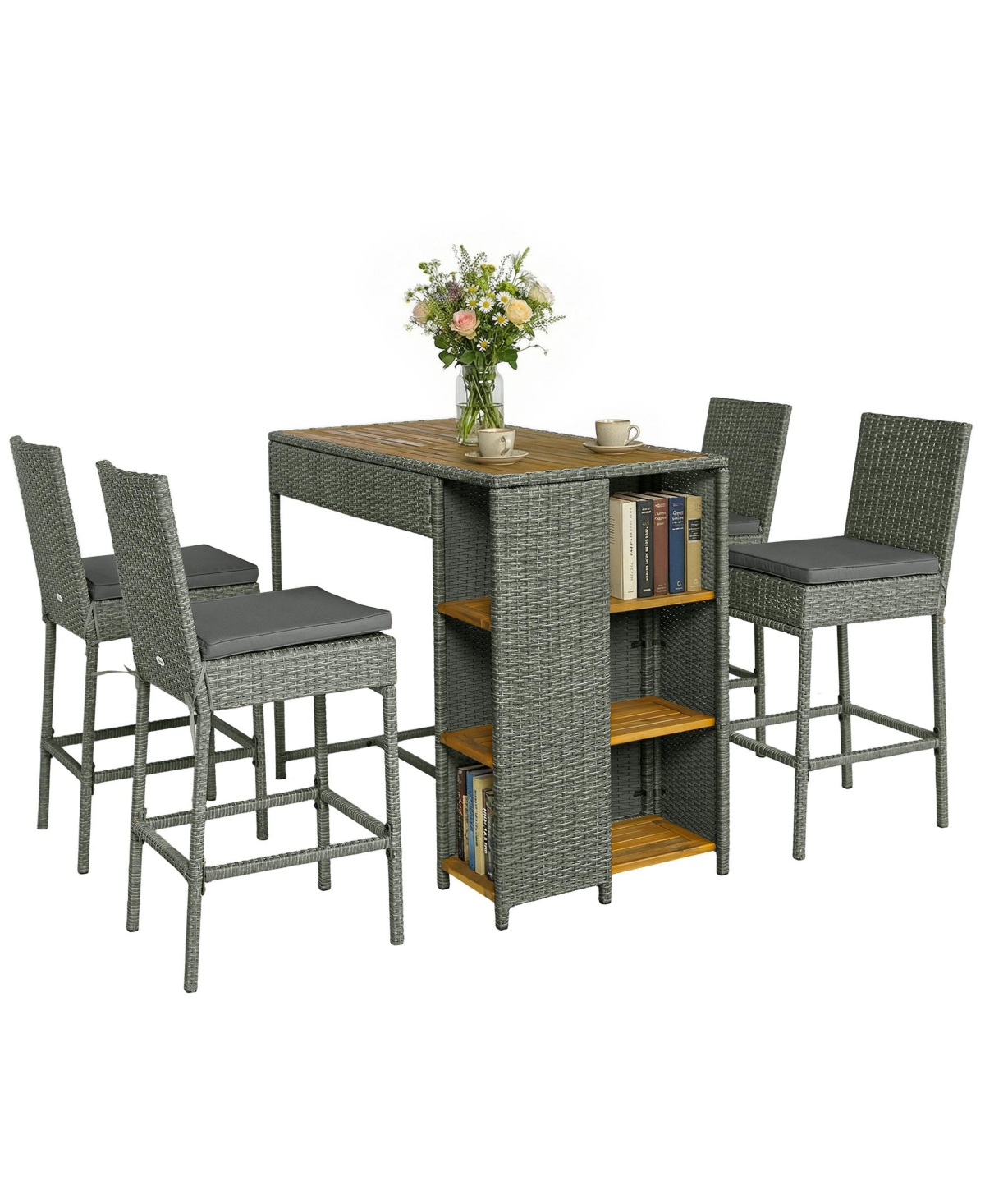 Click here for Outsunny Outdoor Bar Set  3 Tier Bar Height Patio... prices