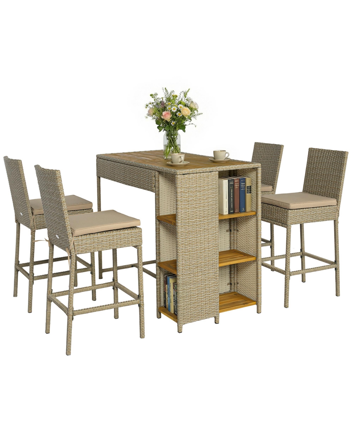 Click here for Outsunny Outdoor Bar Set  3 Tier Bar Height Patio... prices