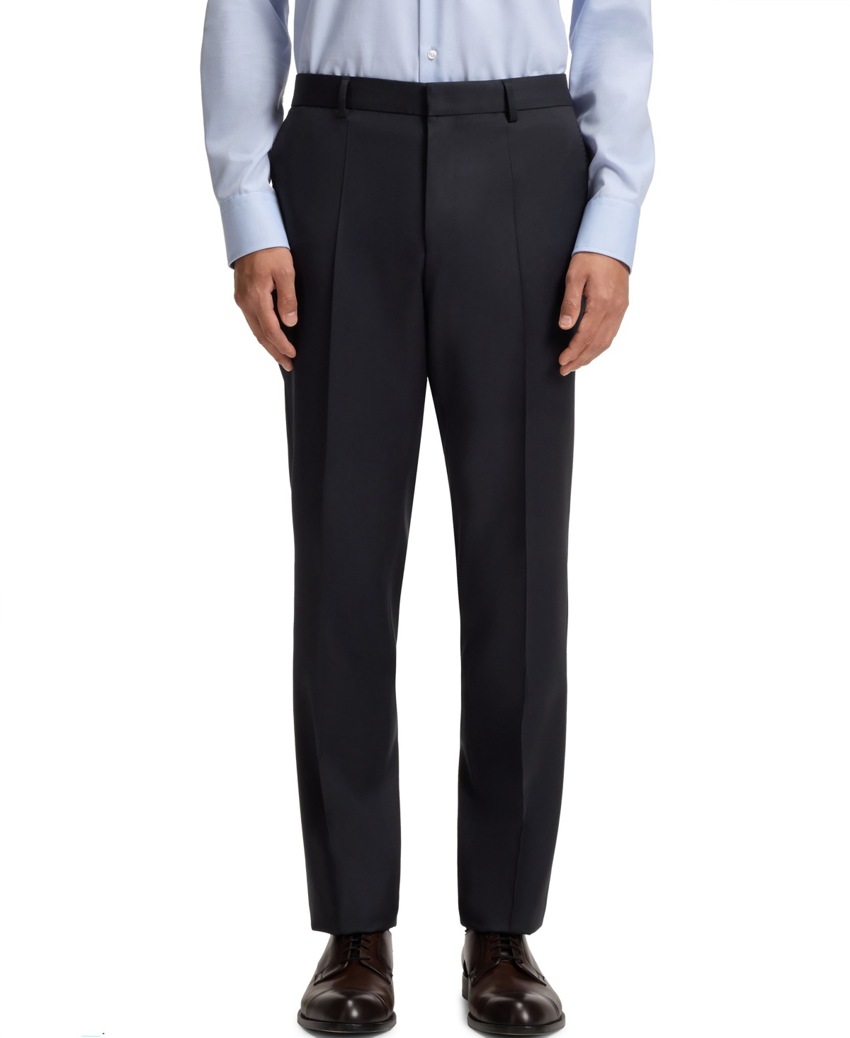 Click here for Boss Mens Regular-Fit Virgin Wool Formal Trousers... prices