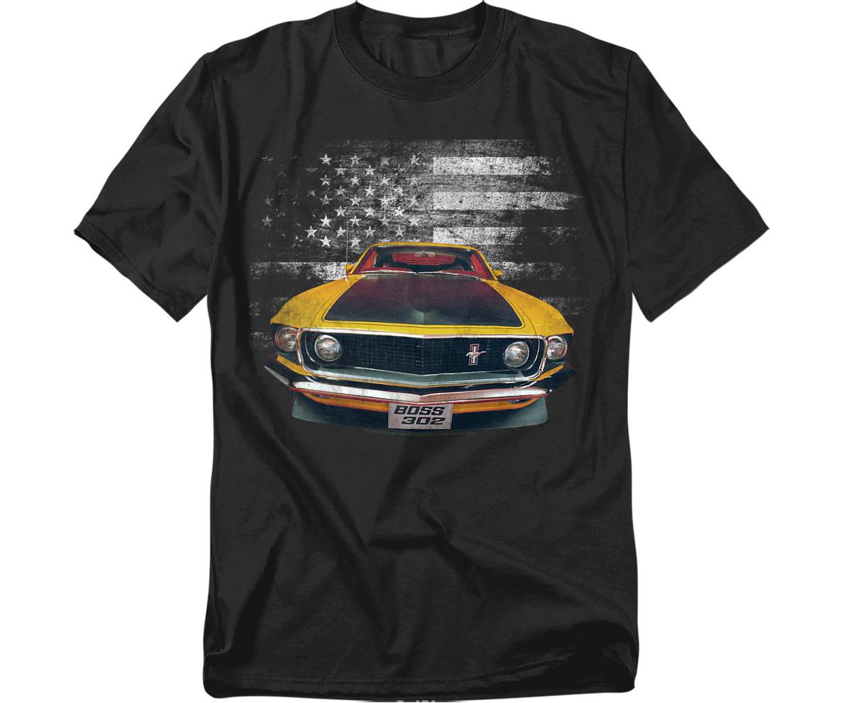 Click here for Mustang Mens Ford Boss Usa T-Shirt - Black prices