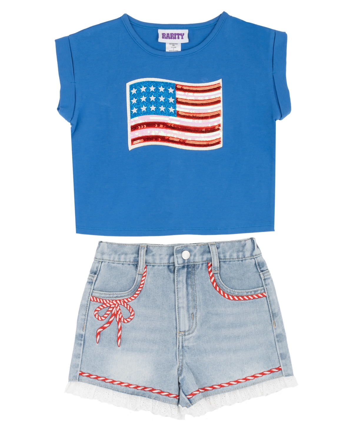 Click here for Rare Editions Girls 2T-6X Knitted Short-Sleeve T-S... prices