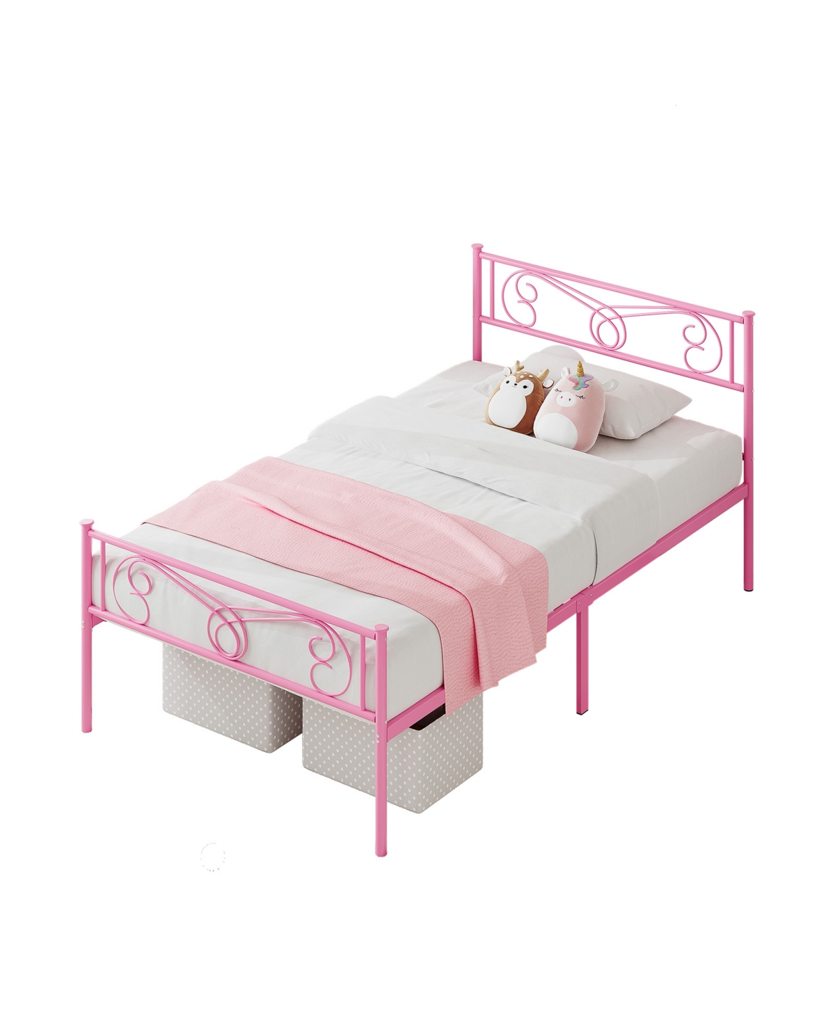 Click here for homfan Metal Bed Frame with Headboard and Footboar... prices