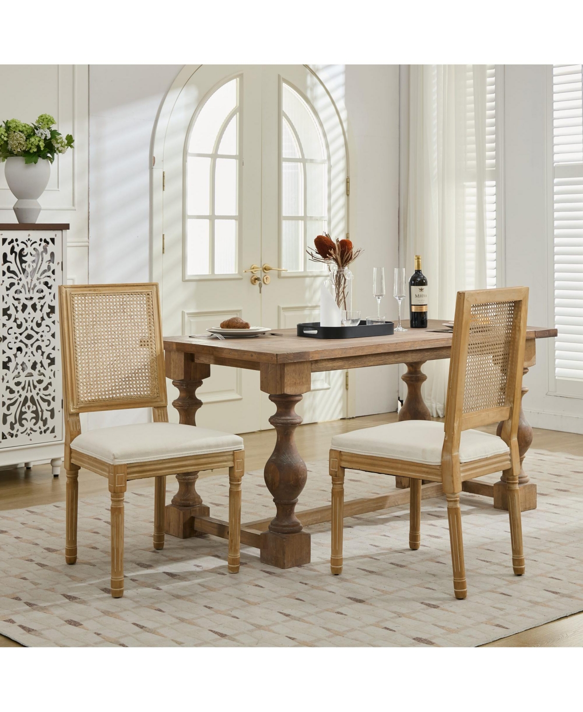 Click here for Clihome French Decor Chairs Set of 2  Louis Dining... prices