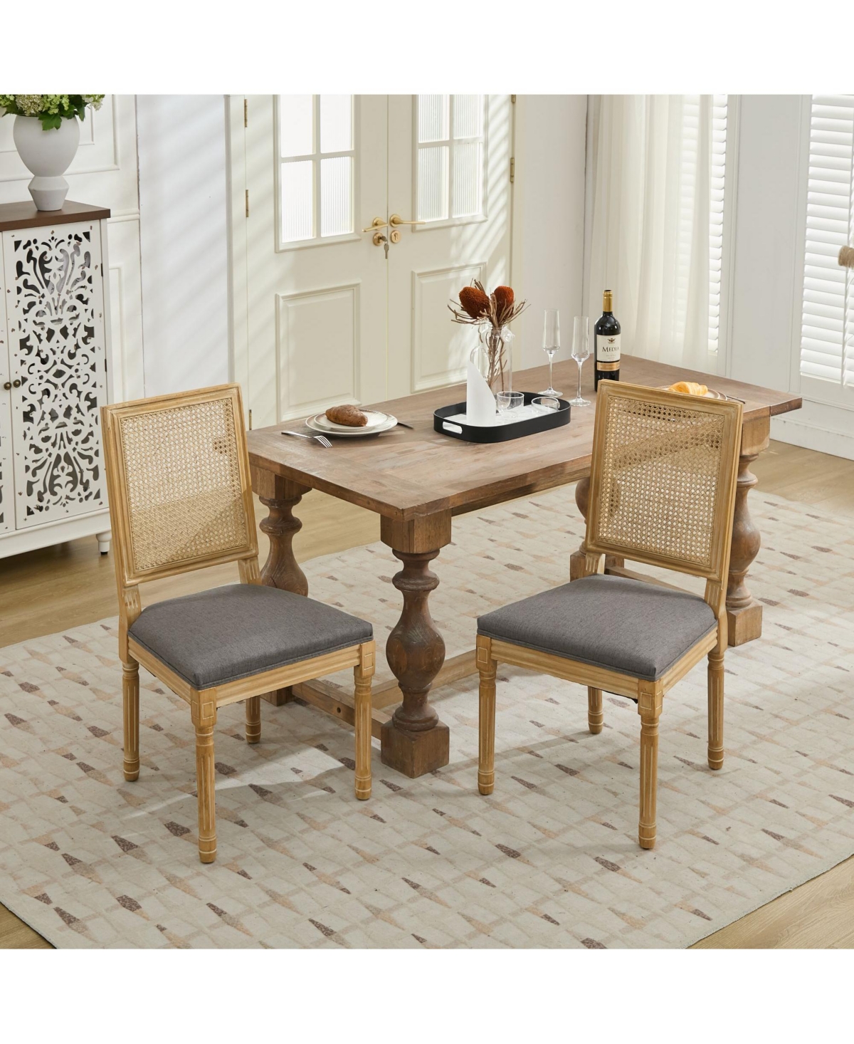 Click here for Clihome French Decor Chairs Set of 2  Louis Dining... prices
