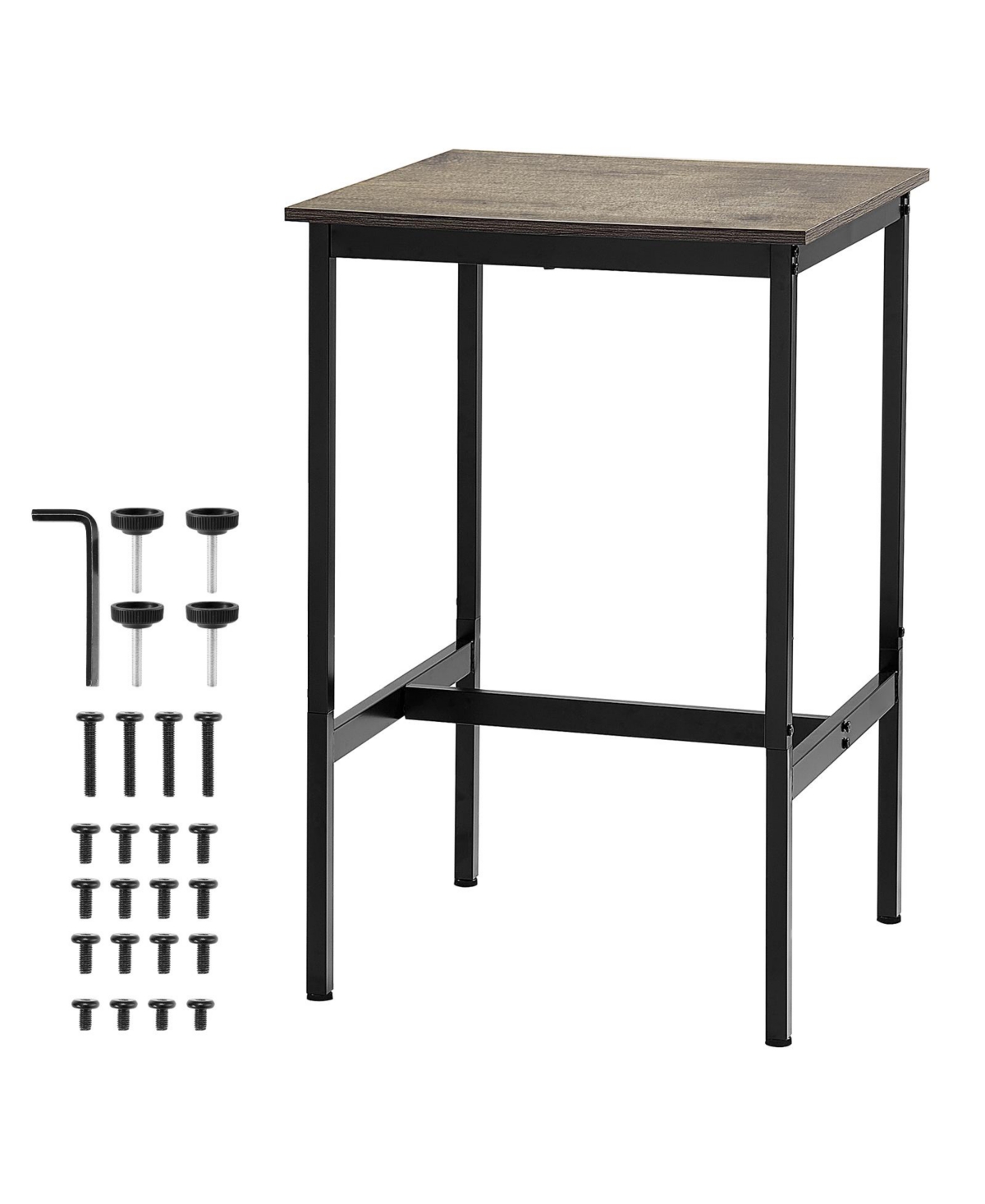 Click here for flynama 24 Compact Modern Metal and Wood Bar Table... prices