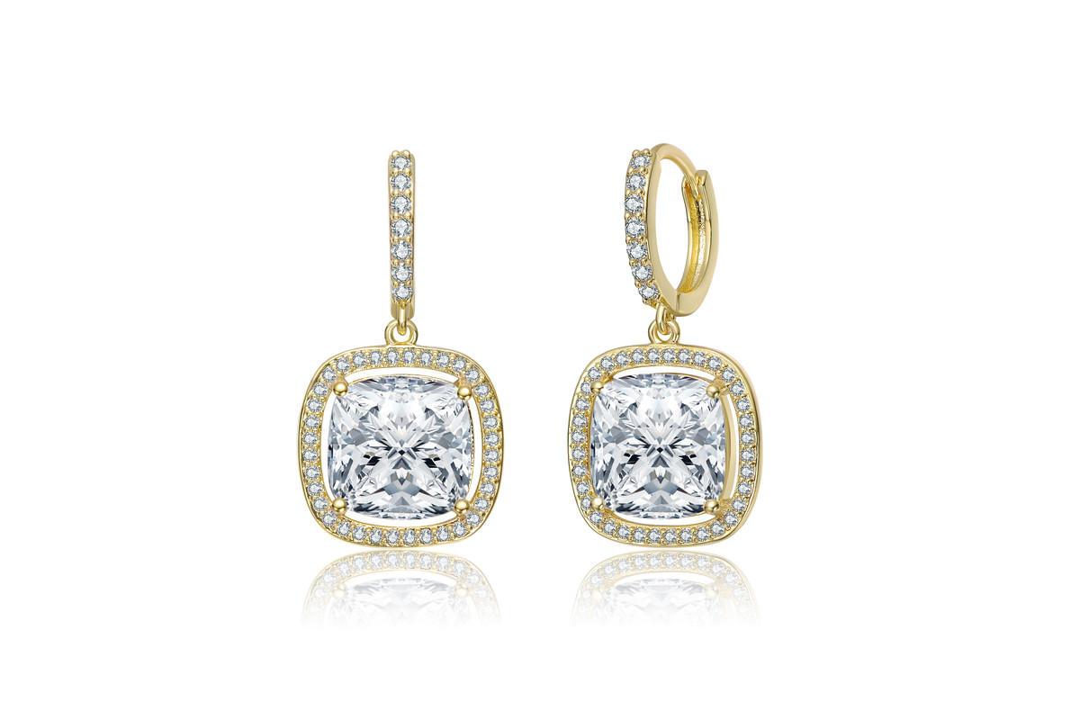 Click here for Rachel Glauber Elegant 14K Gold Plated Square Cz H... prices