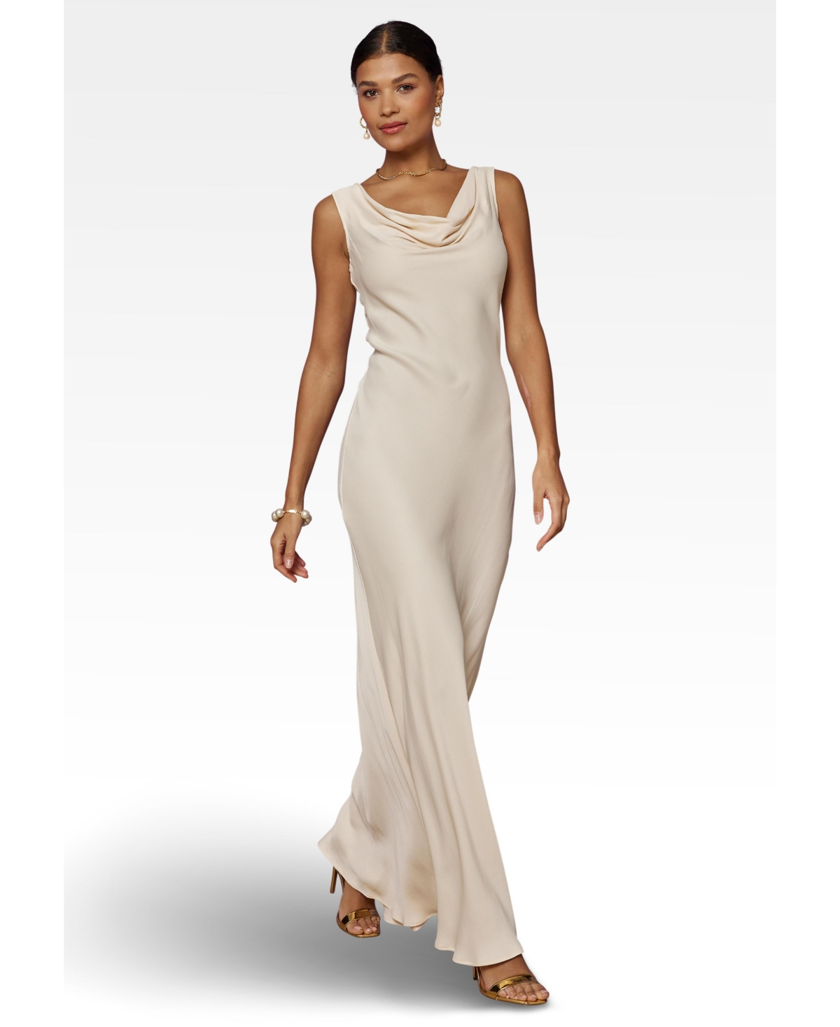 Click here for Maids to Measure Womens Pandy Satin Cowl Bridesmai... prices
