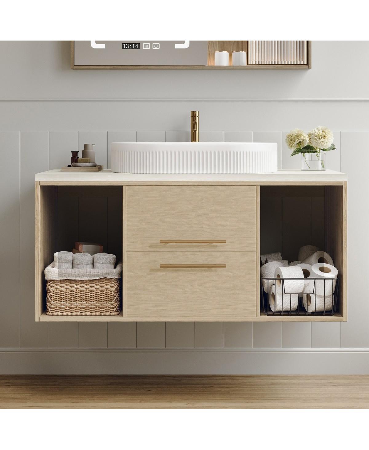 Click here for Thirtypeachy Modern Solid Wood Floating Bathroom V... prices