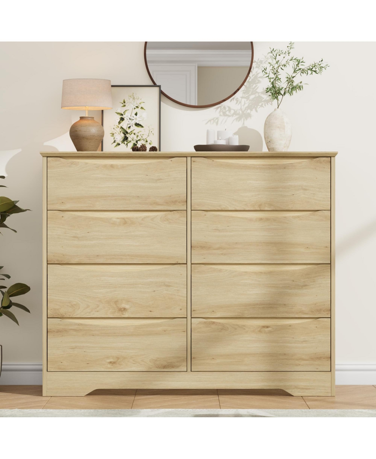 Click here for homfan Tall 8-Drawer Wooden Dresser  Modern Storag... prices