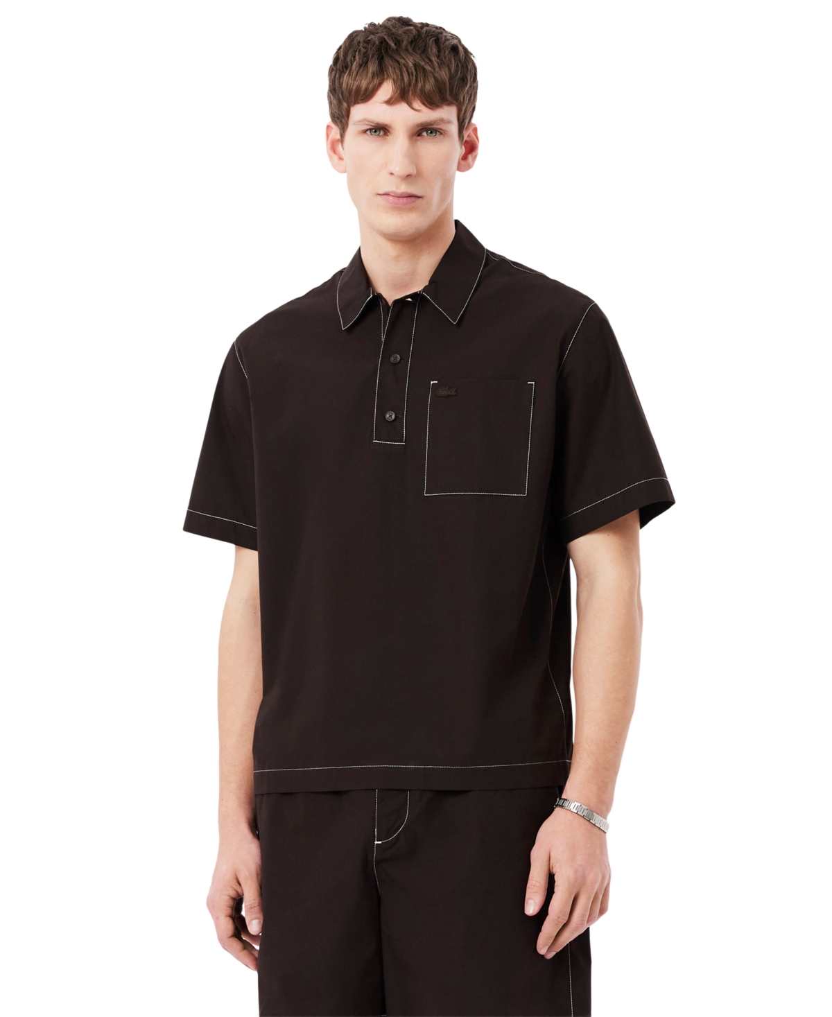 Click here for Lacoste Mens Regular-Fit Polo Shirt - Brown prices