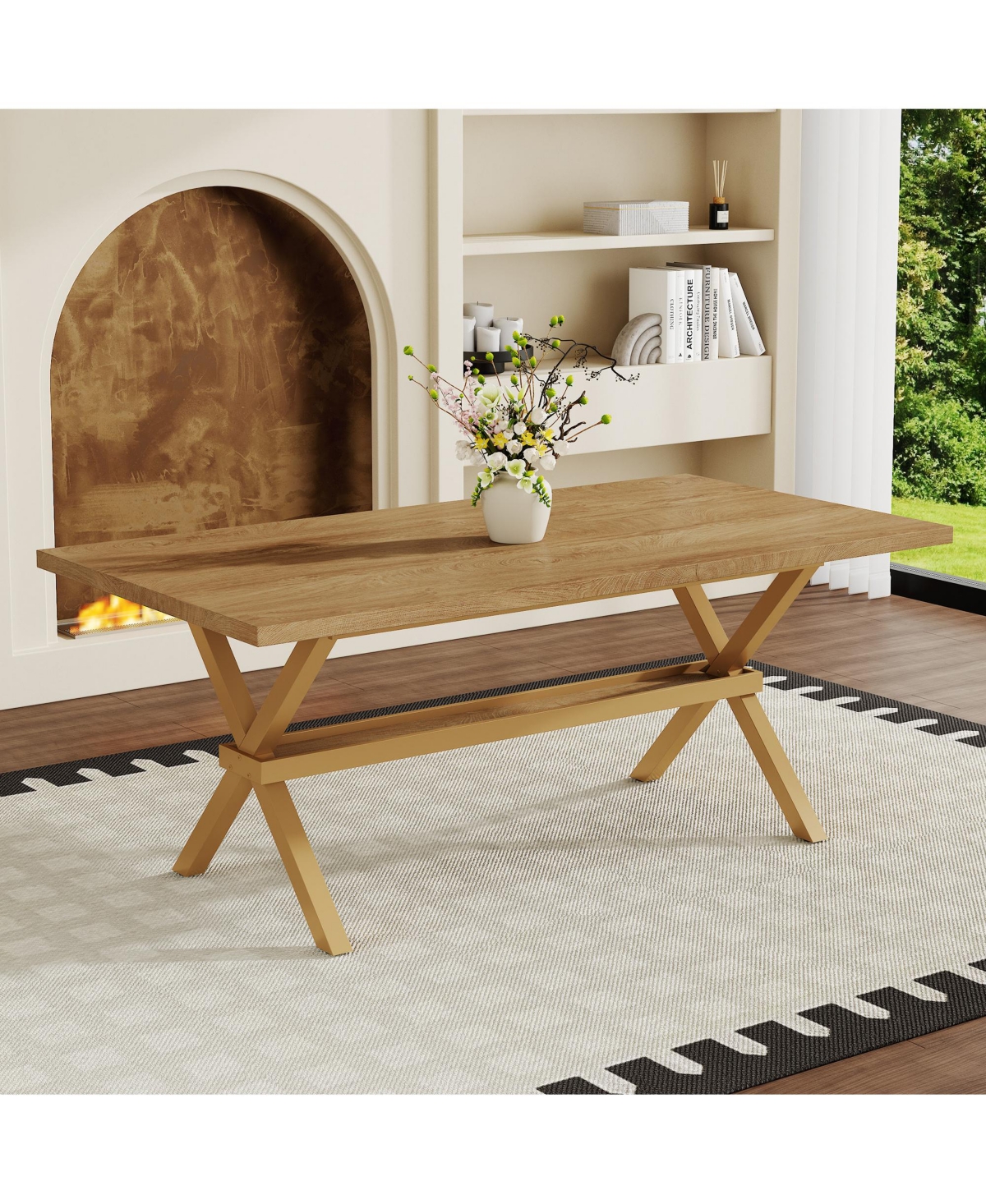 Click here for Rainsken 71 35.4 Dining Table for 6-8 People - Mdf... prices