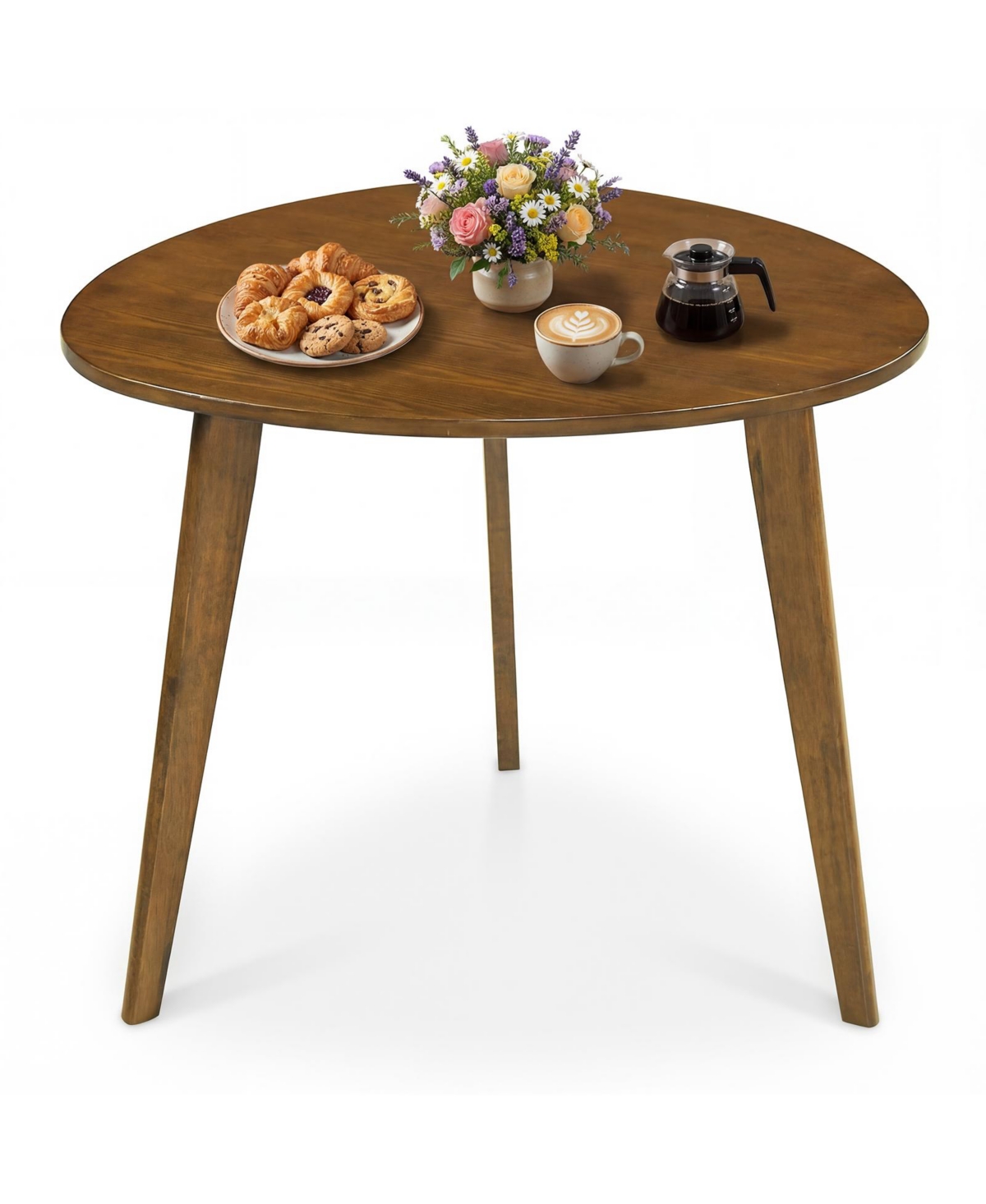 Click here for Gymax Triangle Dining Table Farmhouse Kitchen Tabl... prices
