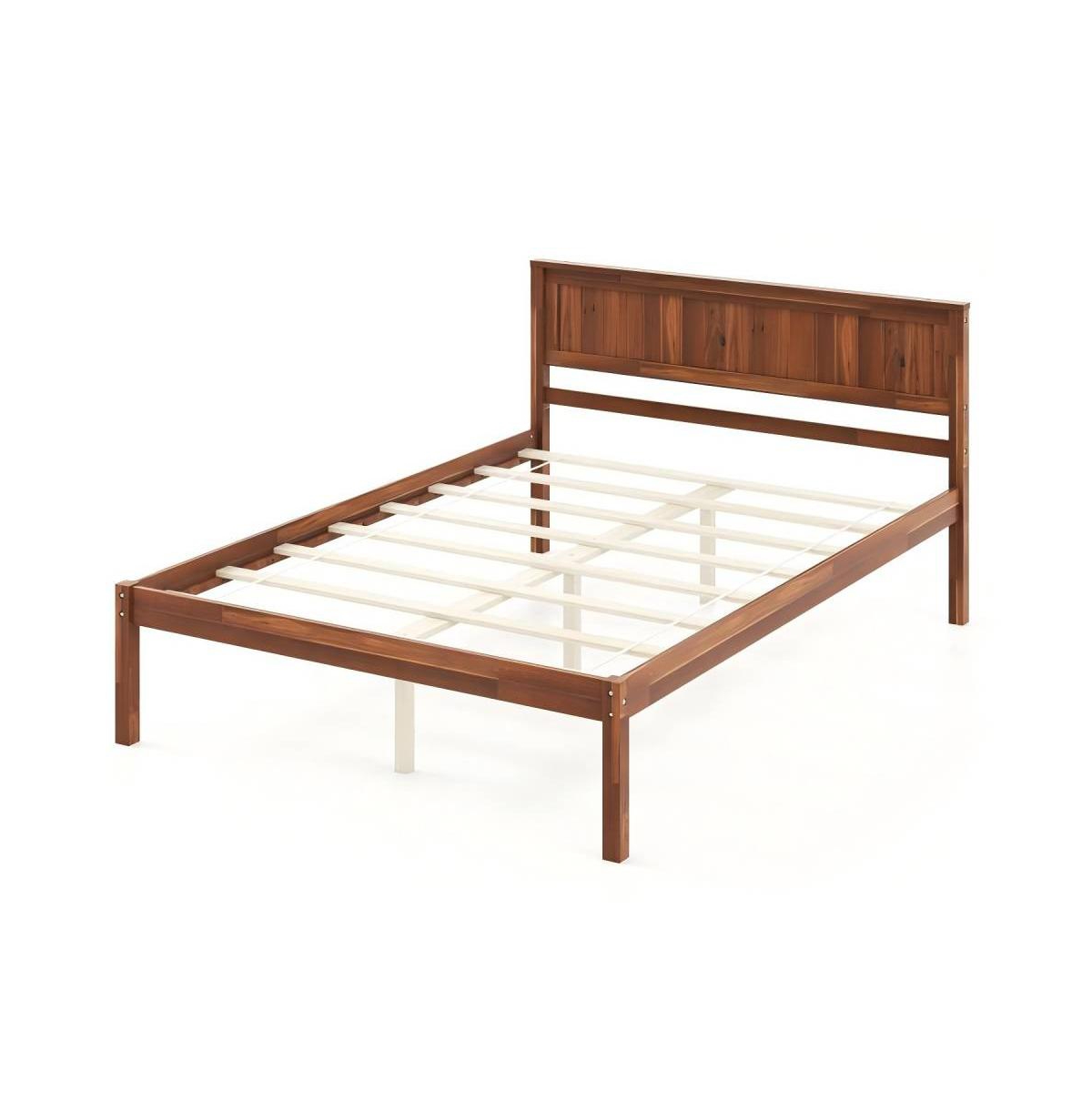 Click here for Full Size Wooden Bed Frame with Headboard and Slat... prices