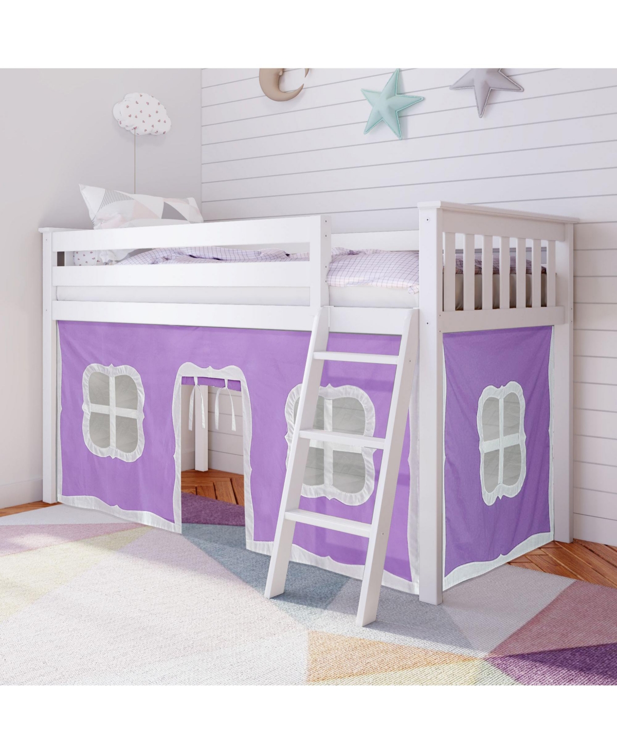 Click here for Max & Lily Loft Bed  Low Solid Wood Twin Loft Bunk... prices
