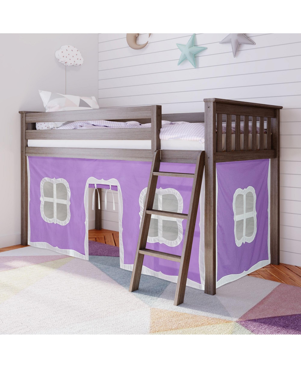 Click here for Max & Lily Loft Bed  Low Solid Wood Twin Loft Bunk... prices