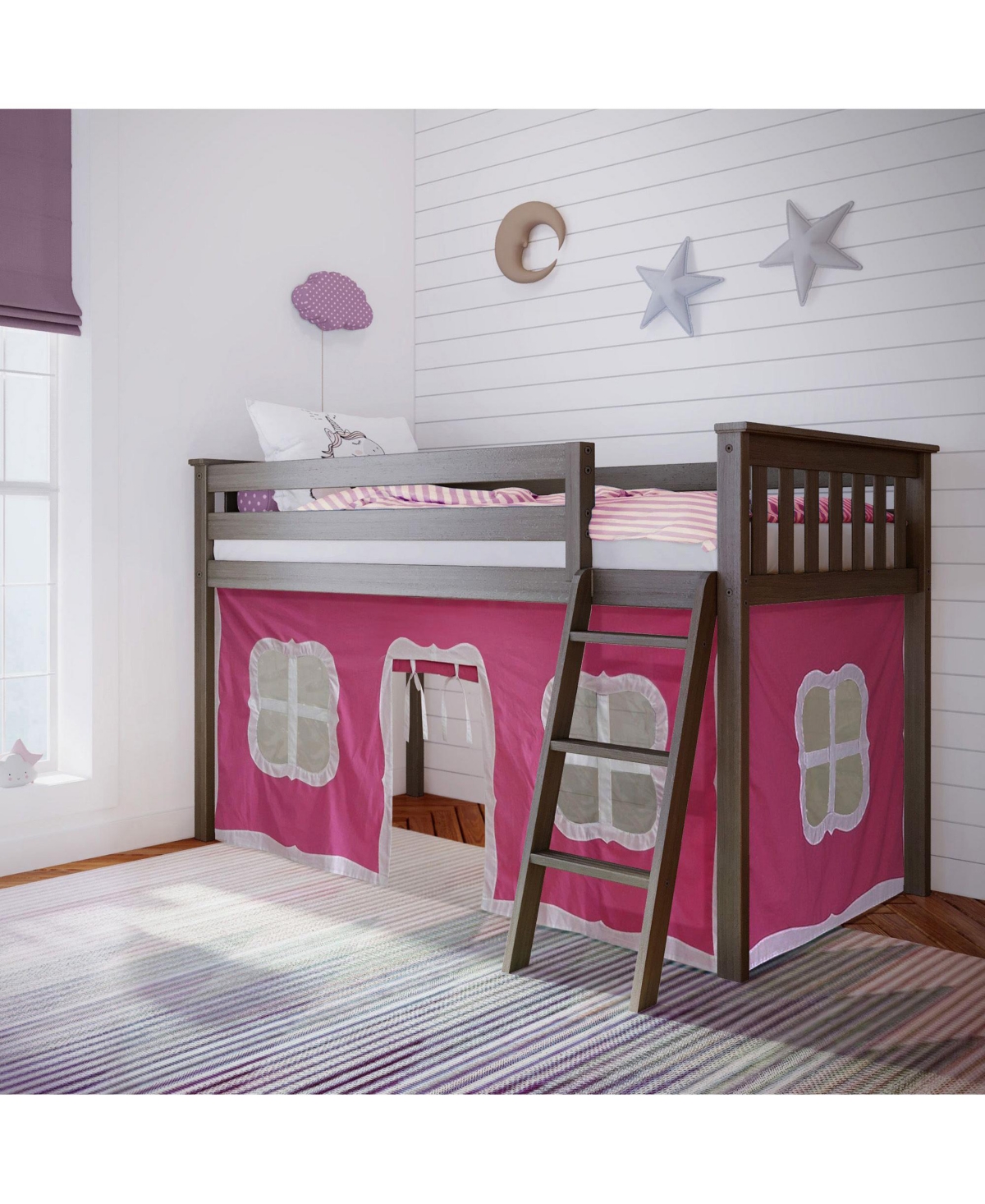 Click here for Max & Lily Loft Bed  Low Solid Wood Twin Loft Bunk... prices