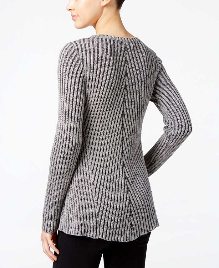 Style & Co Petite Ribbed Crew-Neck Sweater, Created for Macy's - Macy's