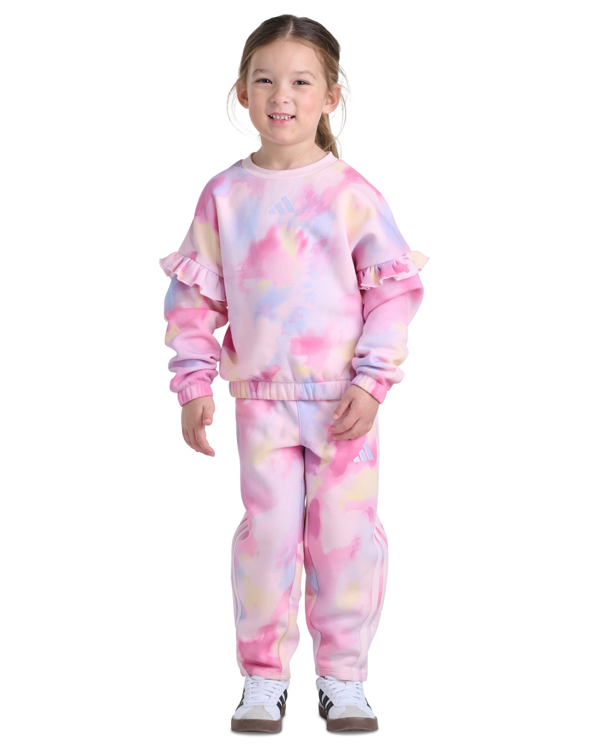 Click here for adidas Girls 2T-6X Long-Sleeve Sweatshirt and Pant... prices