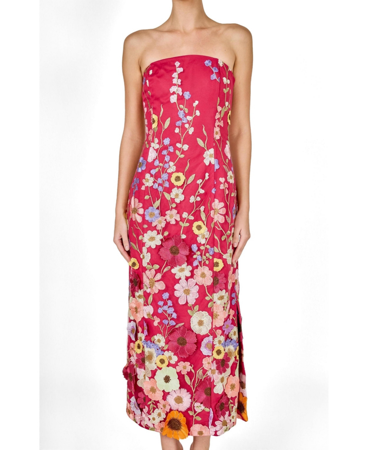 Click here for endless rose Womens Strapless Floral Embroidered M... prices