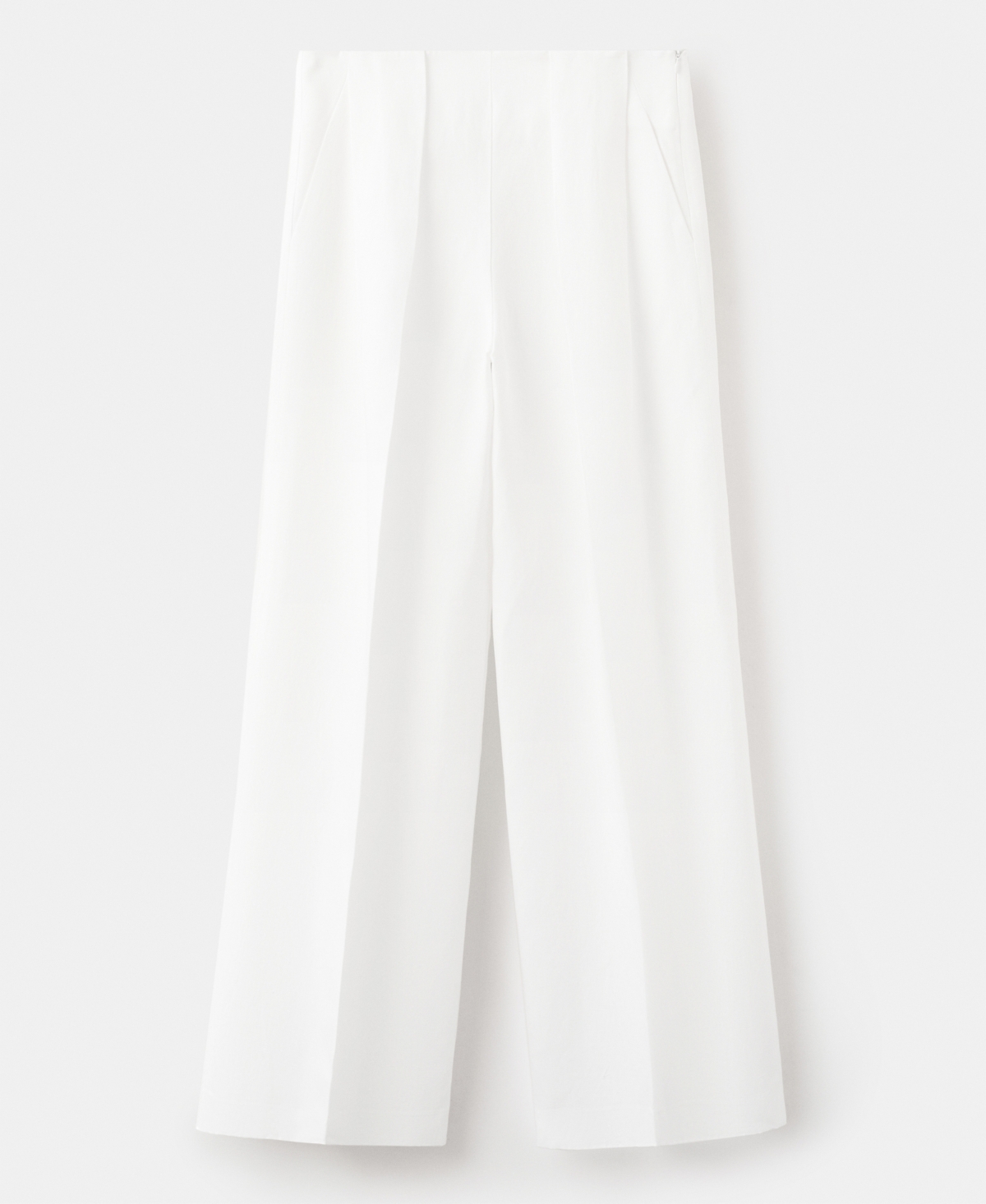 Click here for Mango Womens Straight-Fit Lyocell Pants - Offwhite prices
