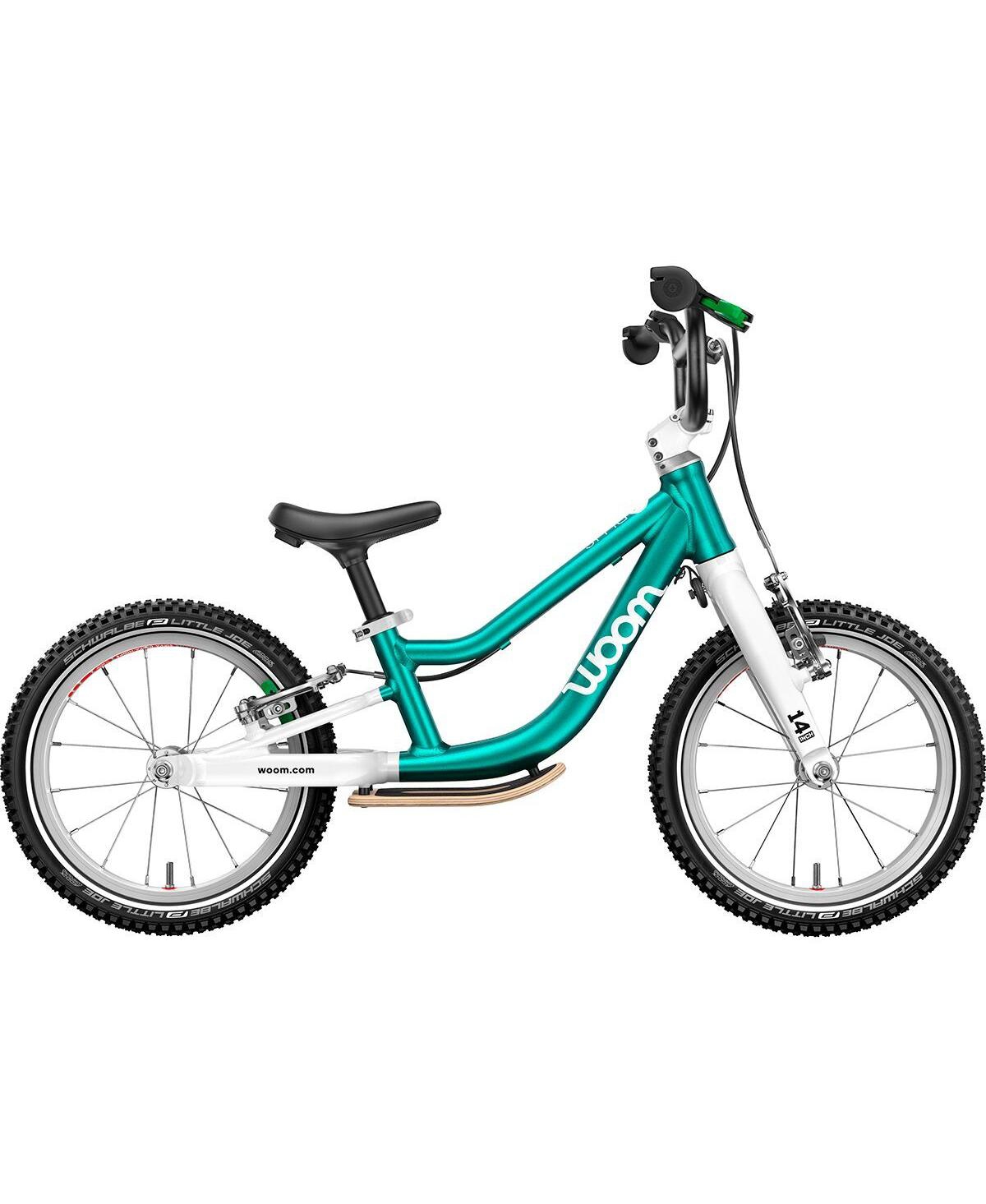 Click here for Woom Kids Go 1 Plus 14in Bike - Metallic turquoise prices