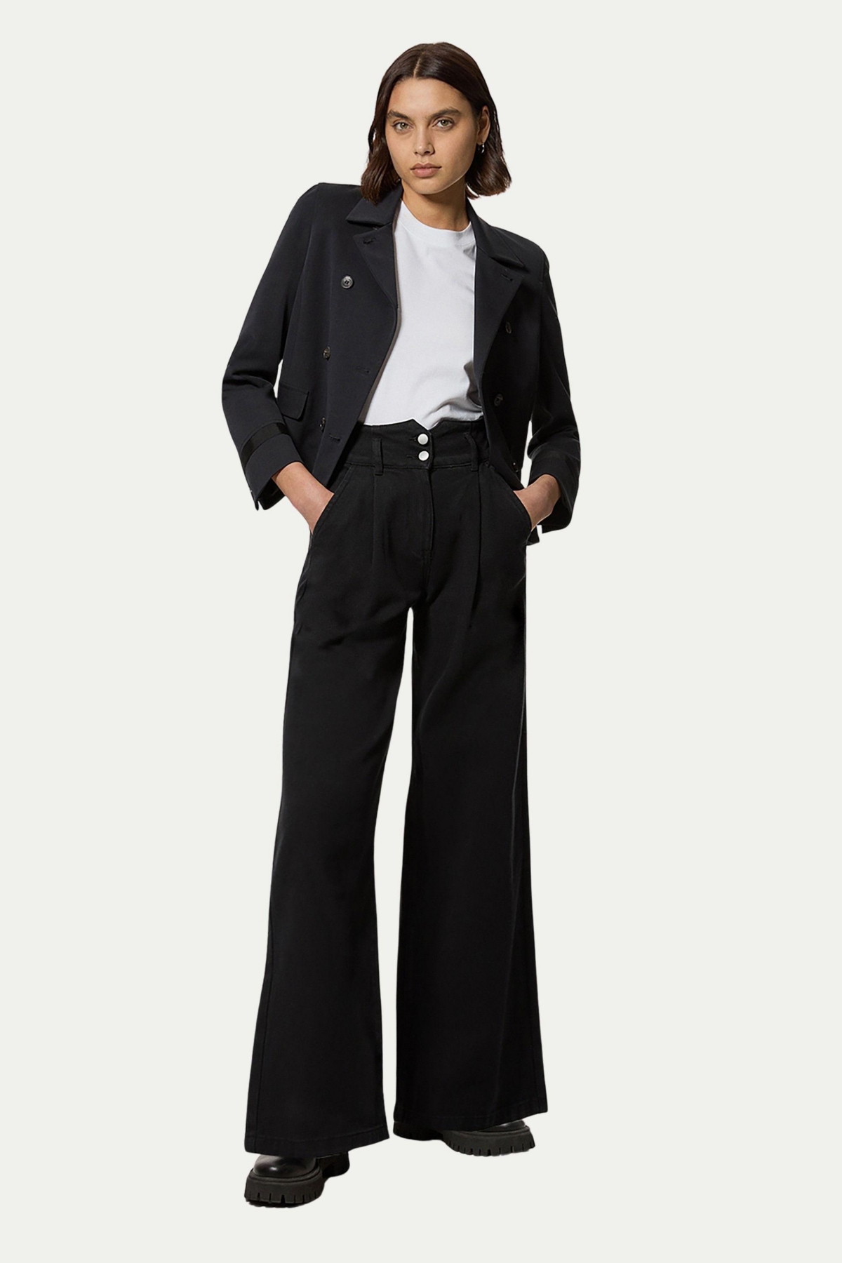 Click here for Karen Millen Womens Denim Wide Leg High Waisted Je... prices