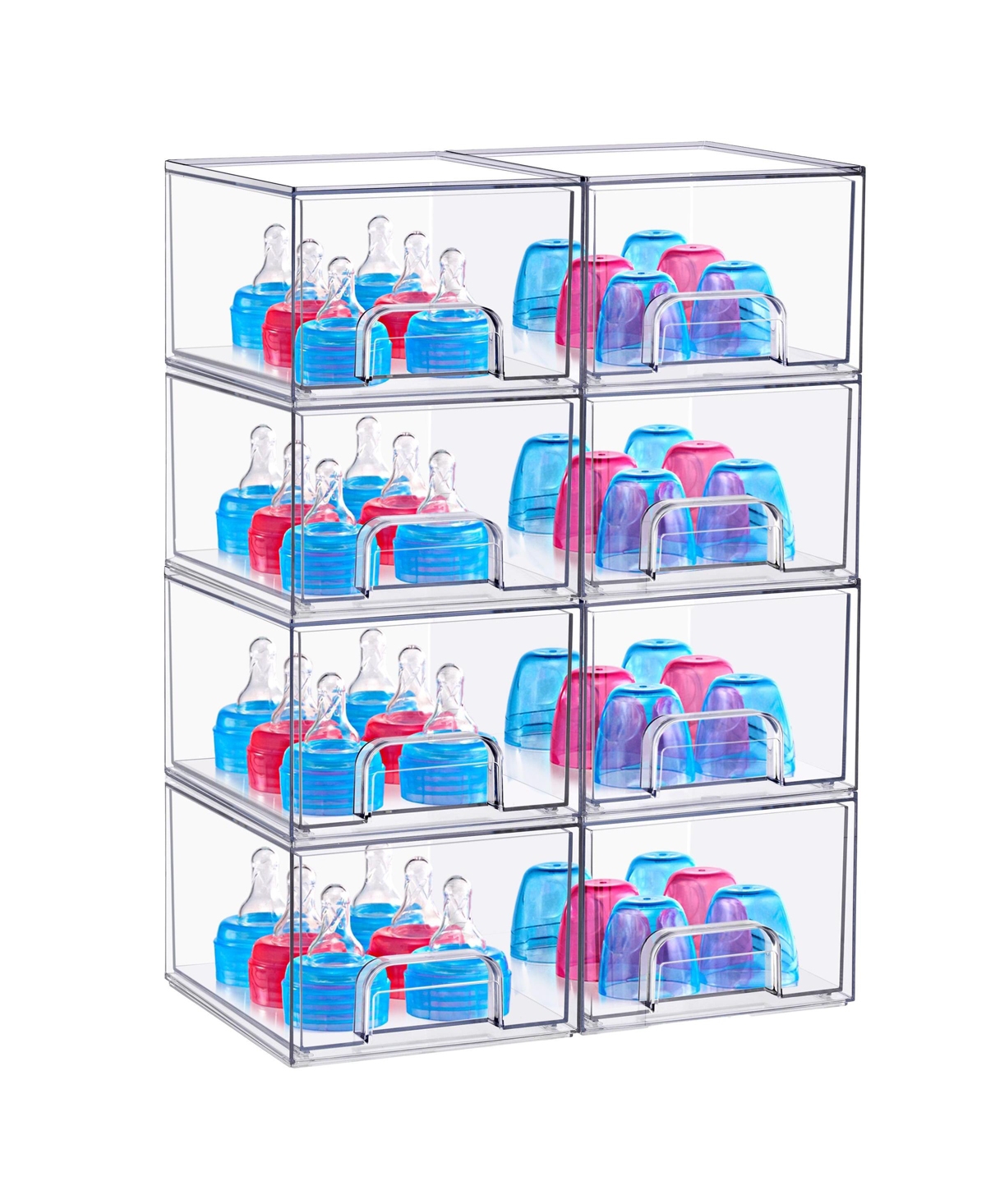 Click here for Sorbus 8 Small Clear Stackable Pull-Out Storage Or... prices