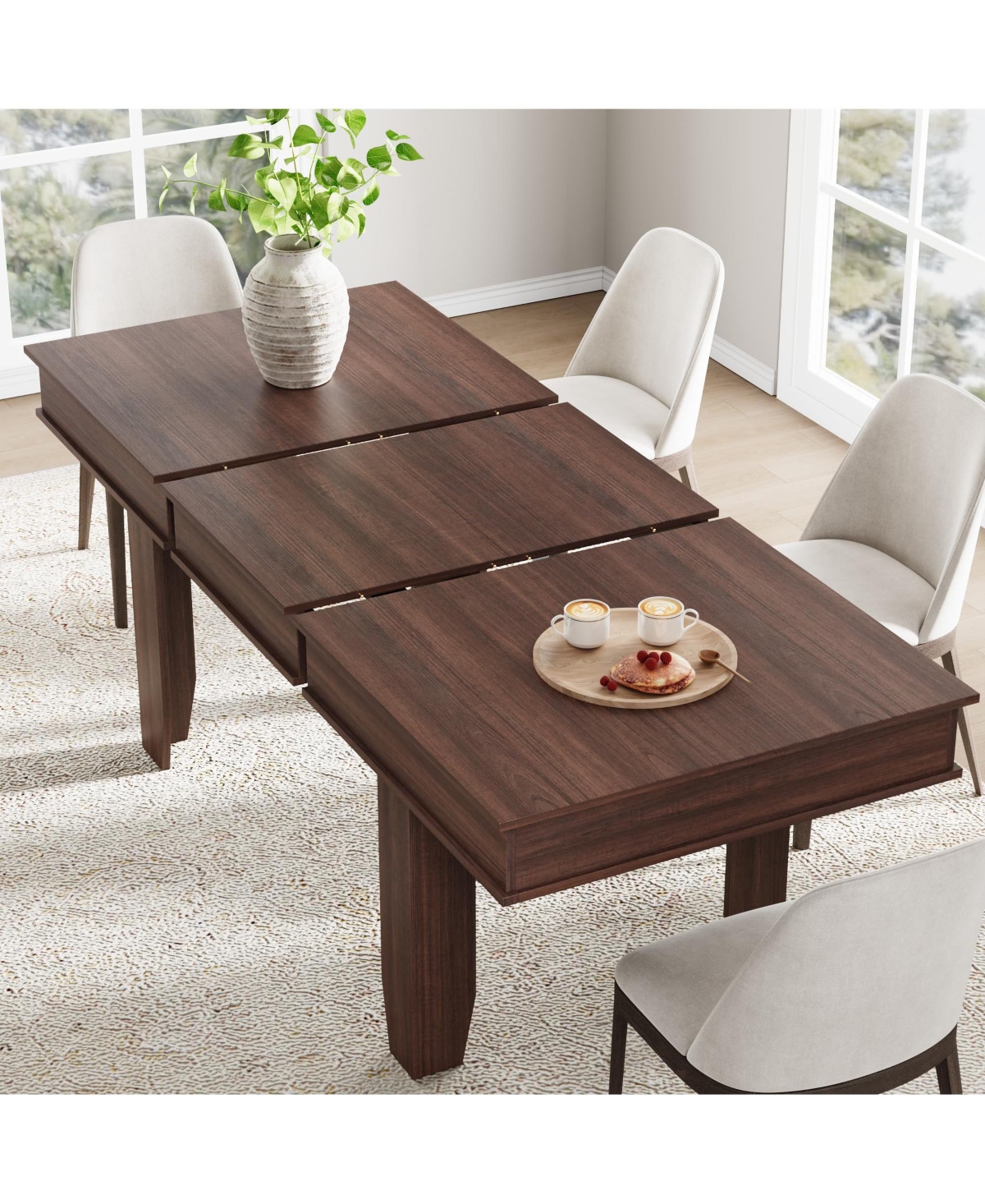 Click here for gaomon Extendable Farmhouse Dining Table for 6-10... prices
