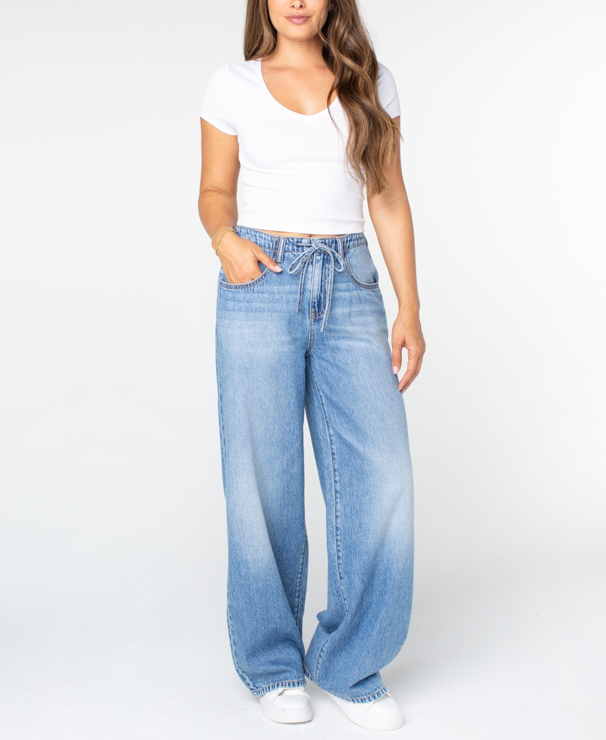Click here for Celebrity Pink Juniors Drawstring-Waist Wide-Leg J... prices