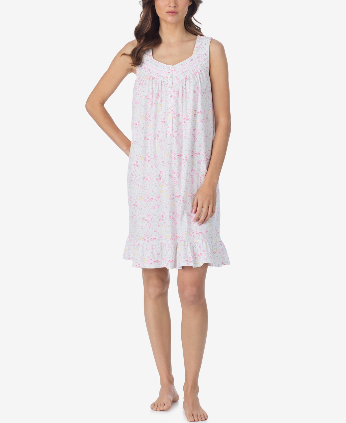 Click here for Eileen West Womens Sleeveless Short Nightgown - Wh... prices