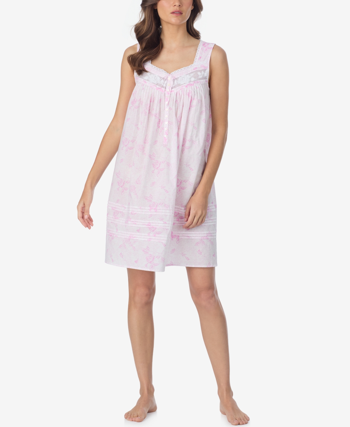 Click here for Eileen West Womens Sleeveless Short Chemise - Rose prices