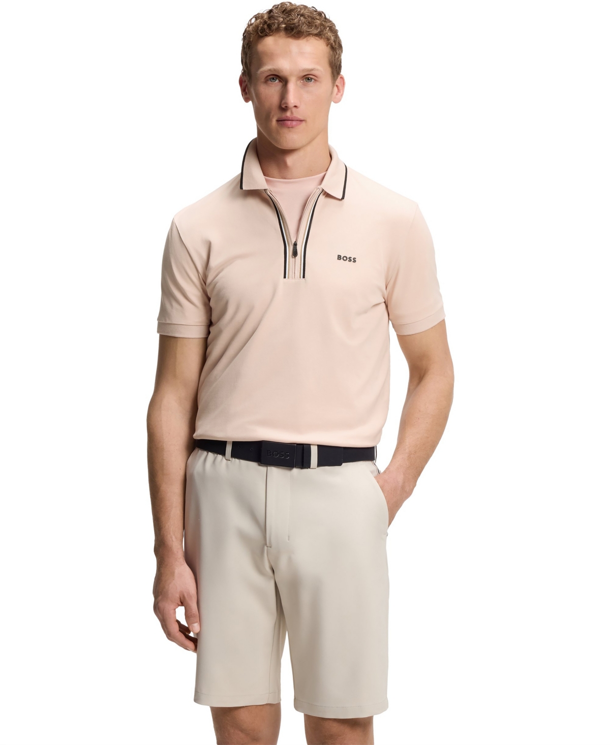 Click here for Boss by Hugo Boss Mens Stretch Cotton Slim-Fit Pol... prices