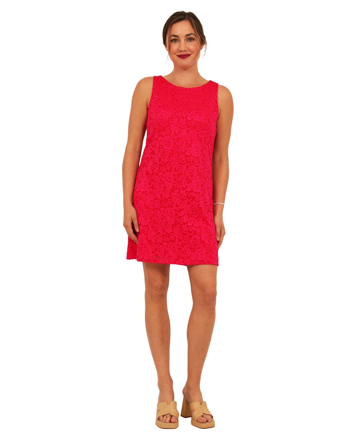 Click here for 24seven Comfort Apparel Womens Lace Sleeveless Boa... prices