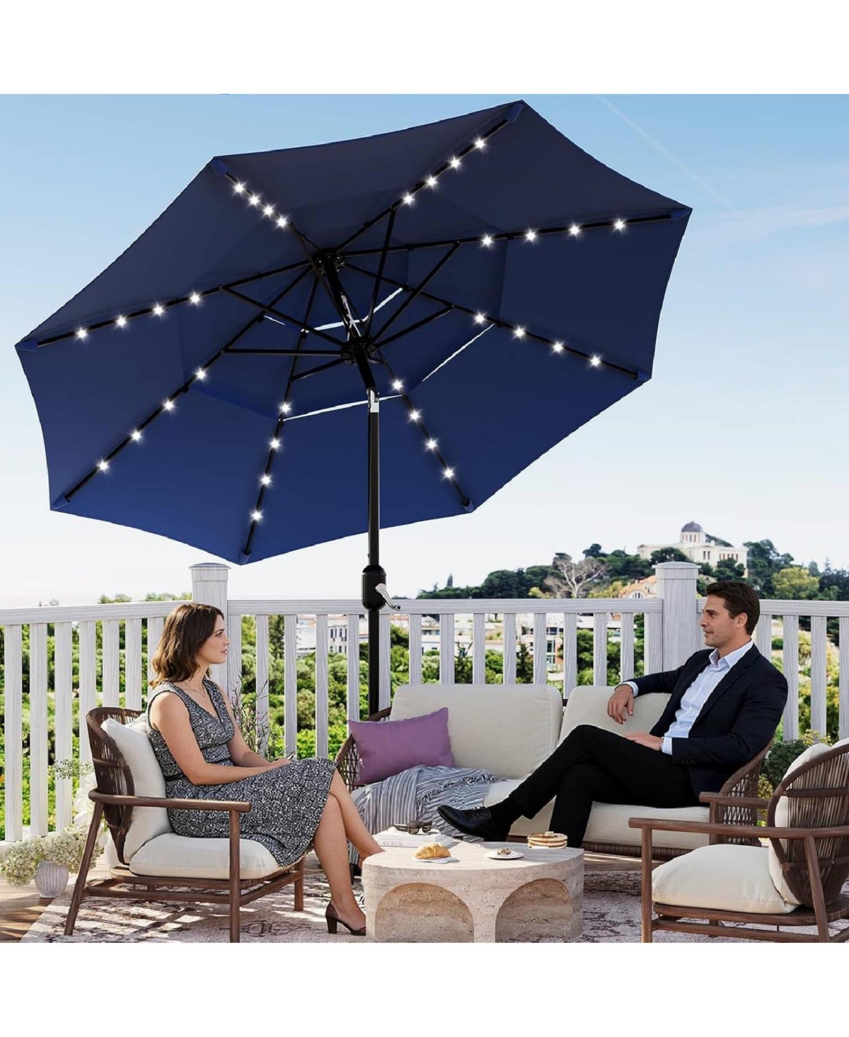 Click here for gaomon 3-Tier 10Ft Patio Umbrella  Easy Crank and... prices