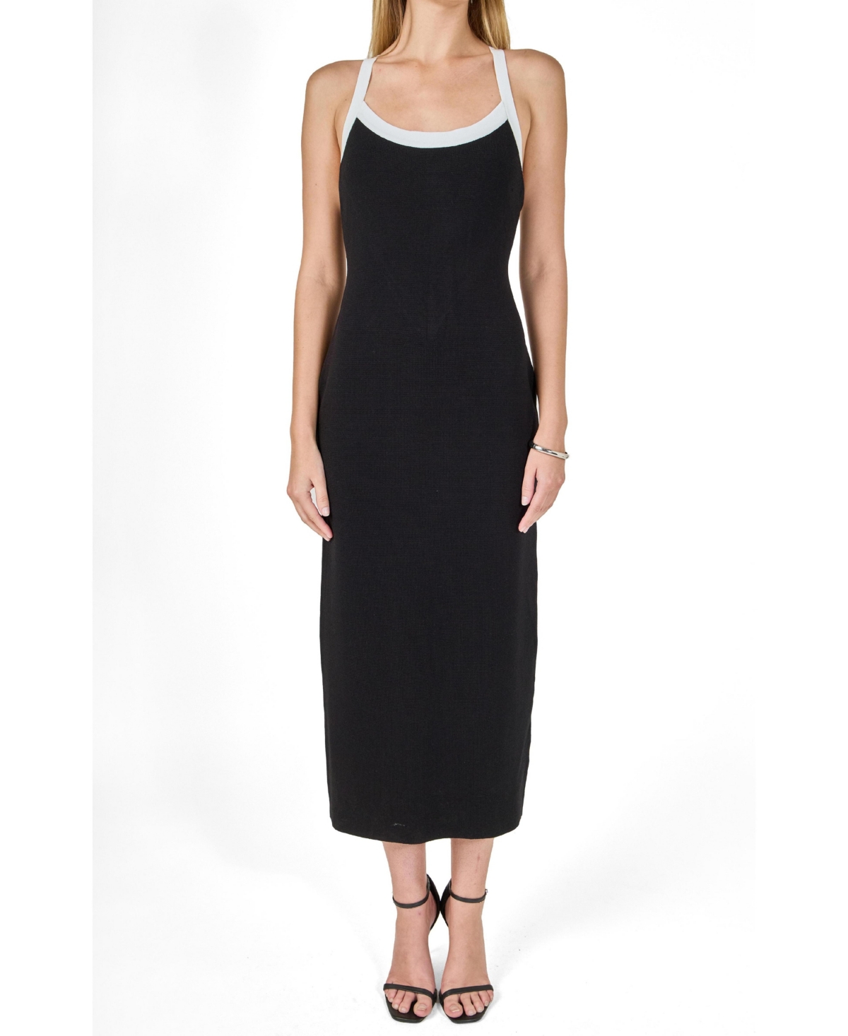 Click here for endless rose Womens Cross Back Knit Midi Dress - B... prices