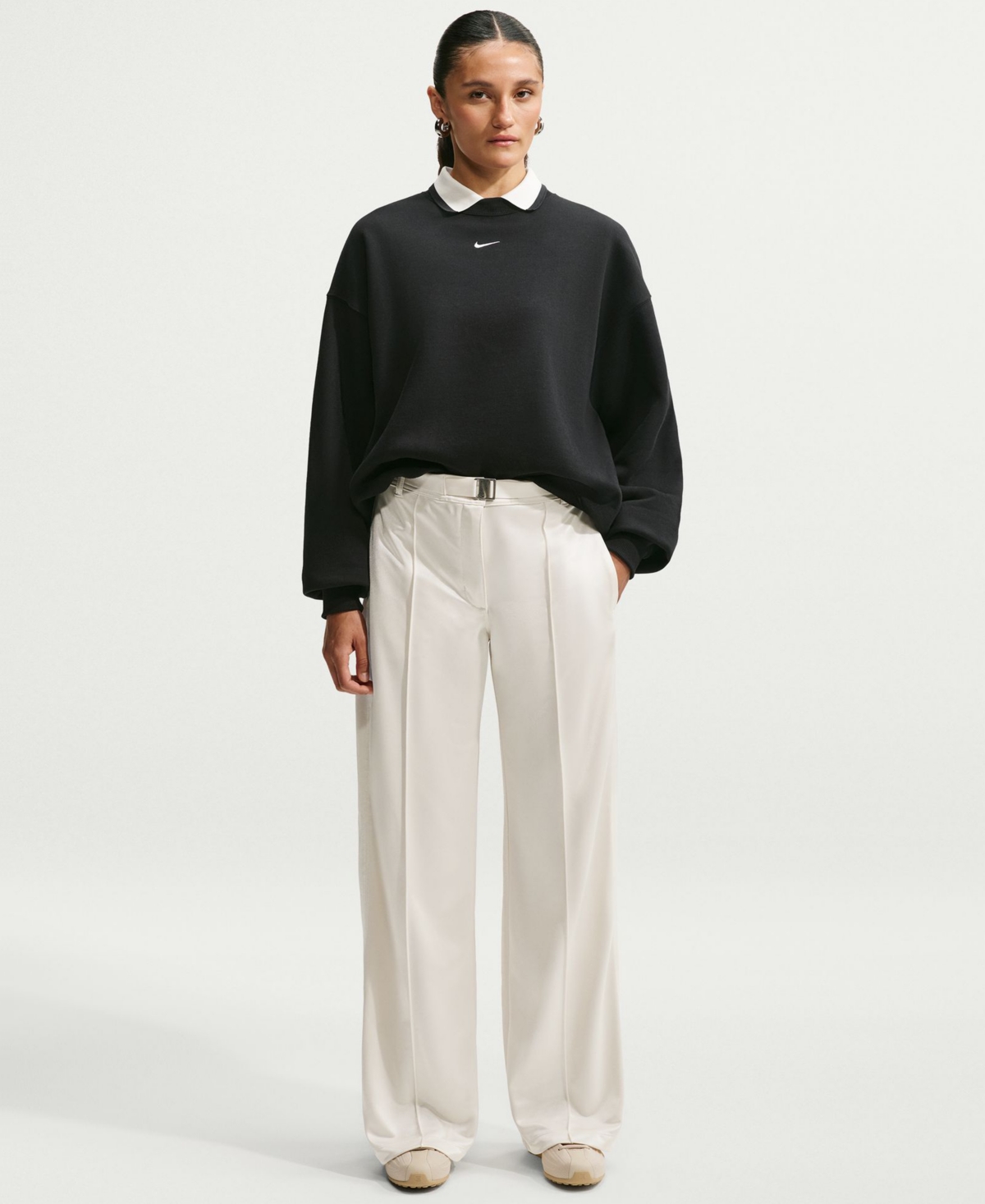 Click here for Nike Studio Fleece Medium Weight Womens Oversized... prices