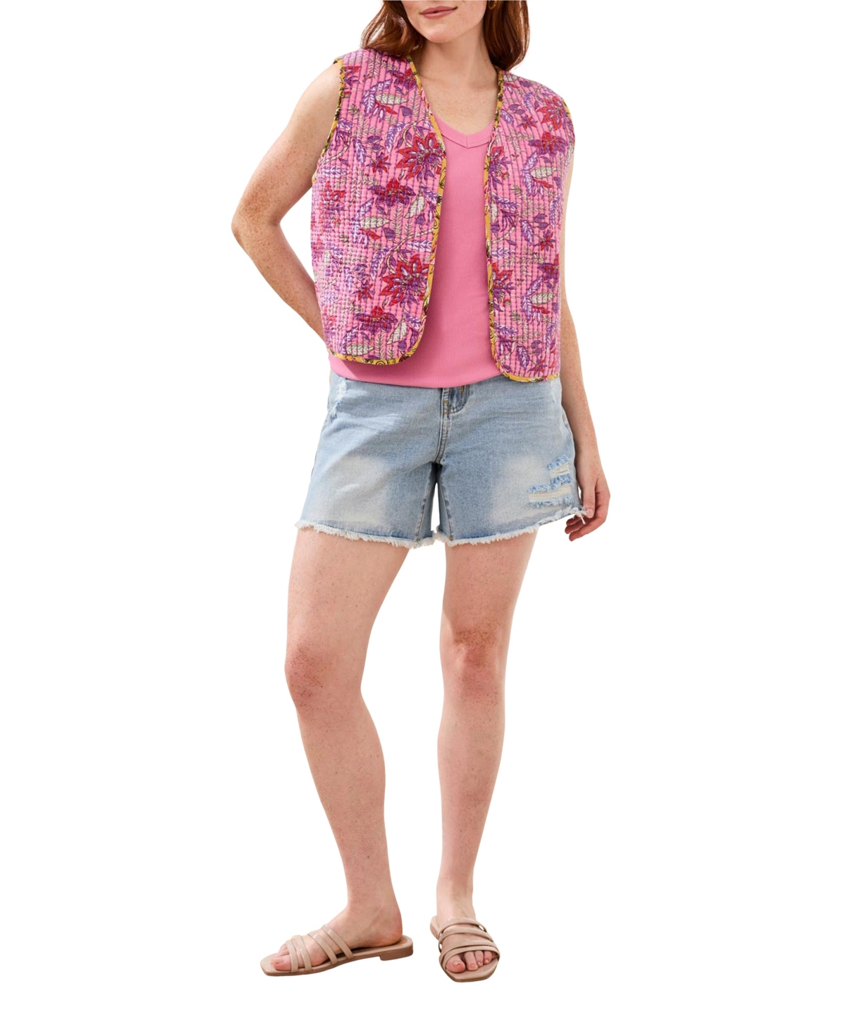 Click here for Tribal Womens Reversible Sleeveless Vest with Pock... prices
