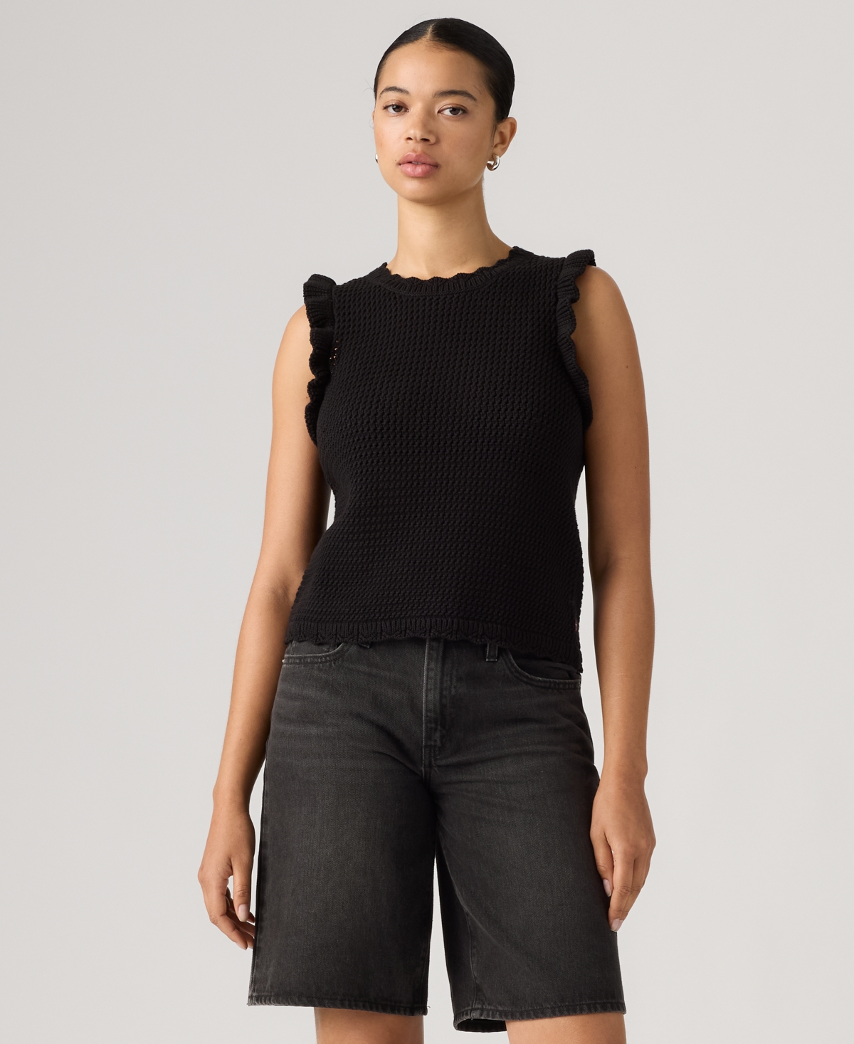 Click here for Levis Womens Lulu Crewneck Sweater Top - Anthracit... prices