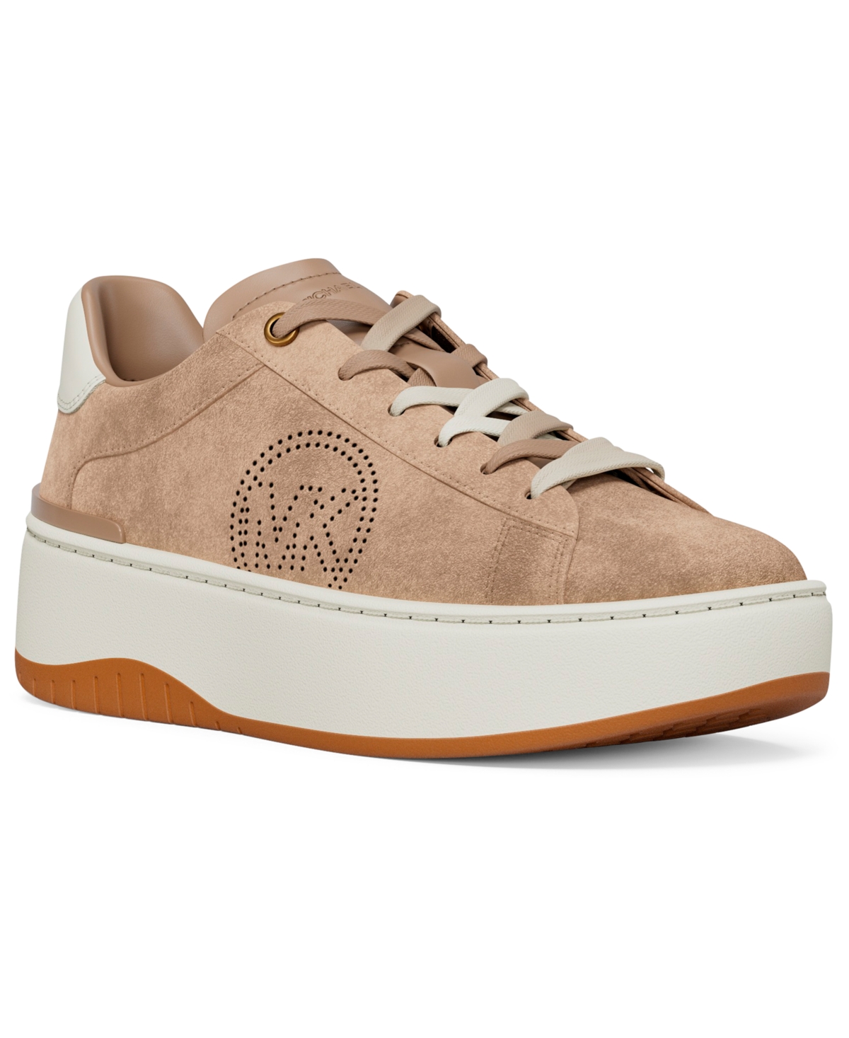 Click here for Michael Michael Kors Womens Dottie Logo Lace-Up Pl... prices