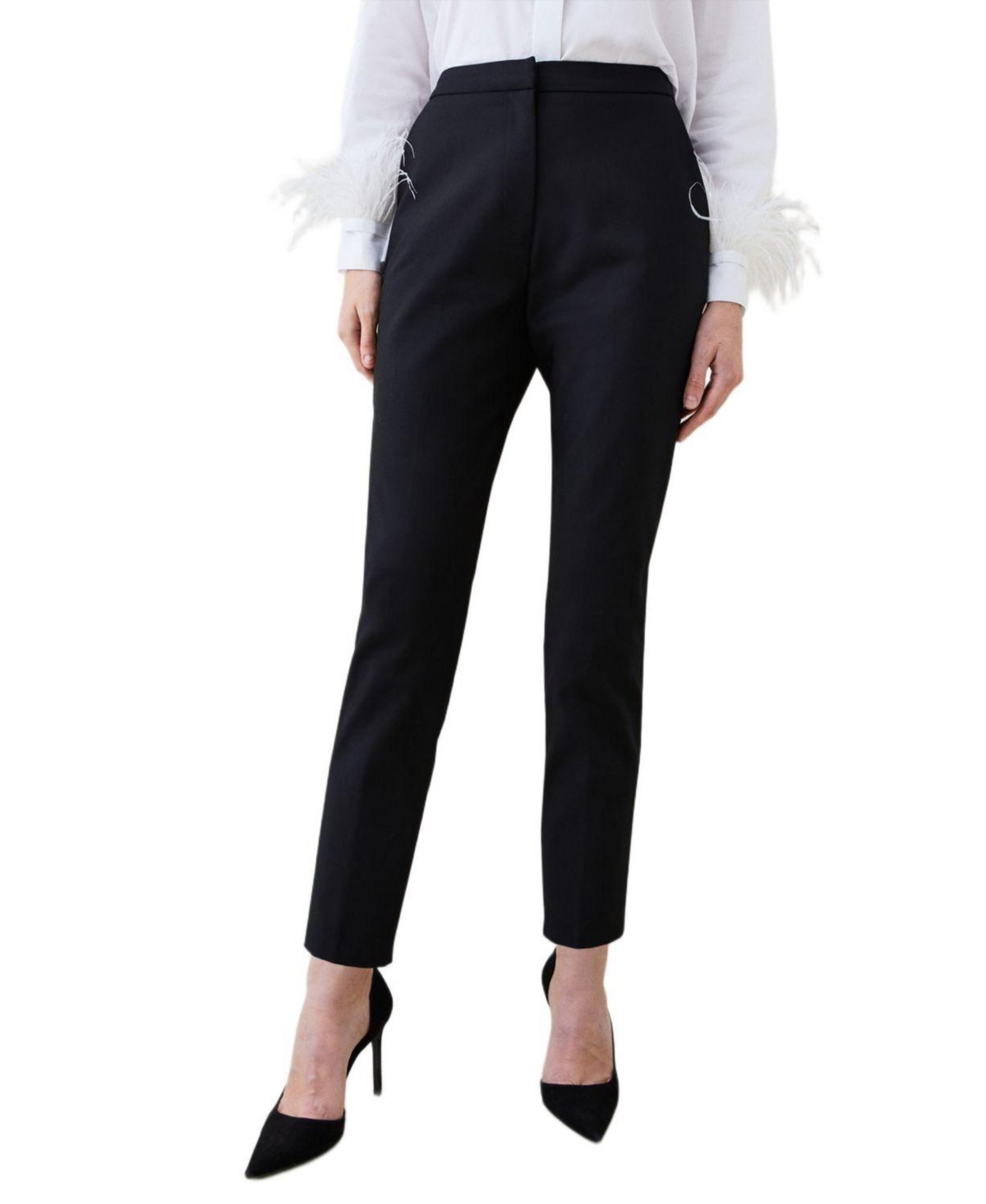 Click here for Karen Millen Womens Essential Techno Woven Trouser... prices