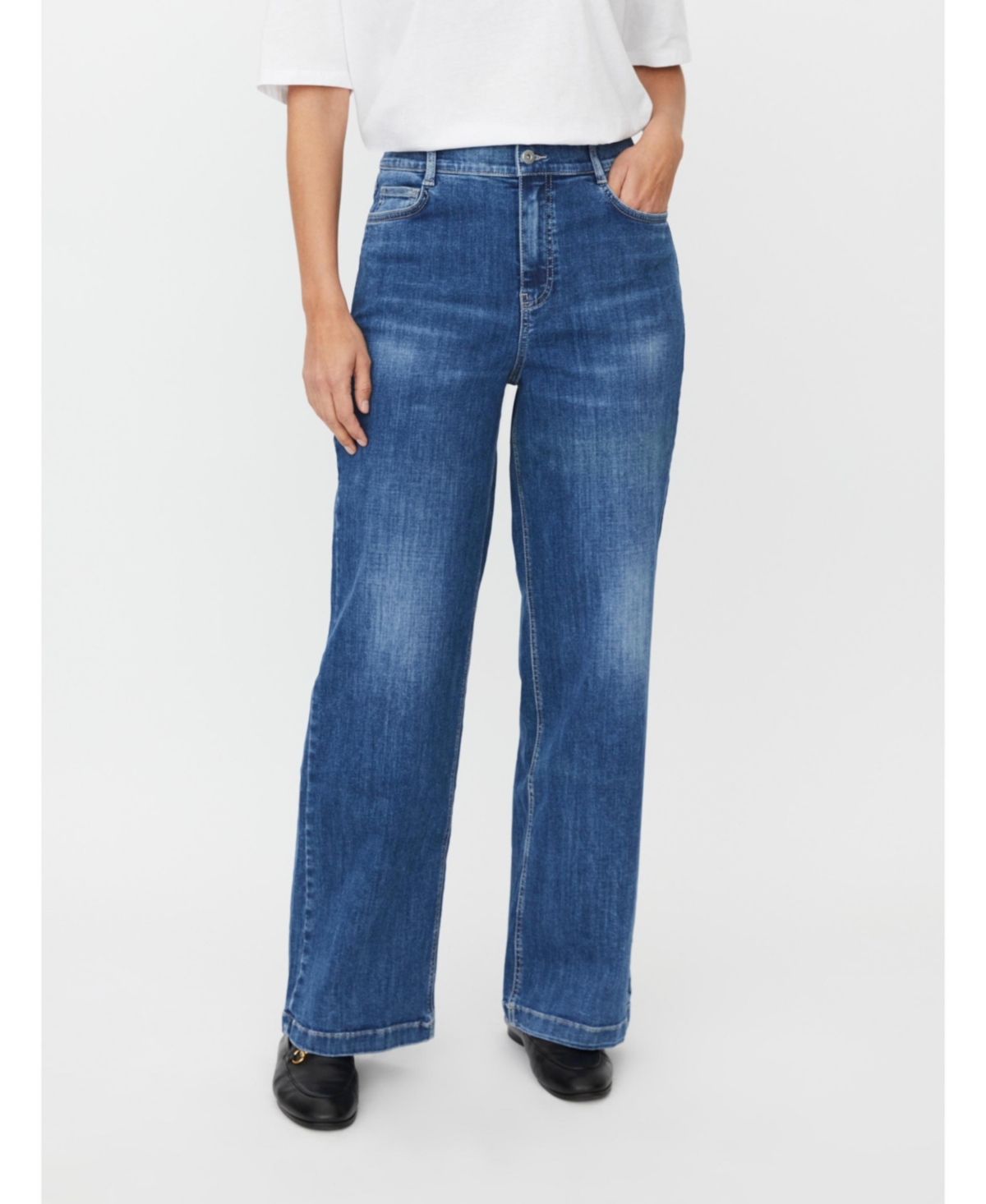 Click here for Masai Copenhagen Womens Pyravon Denim Trousers - B... prices