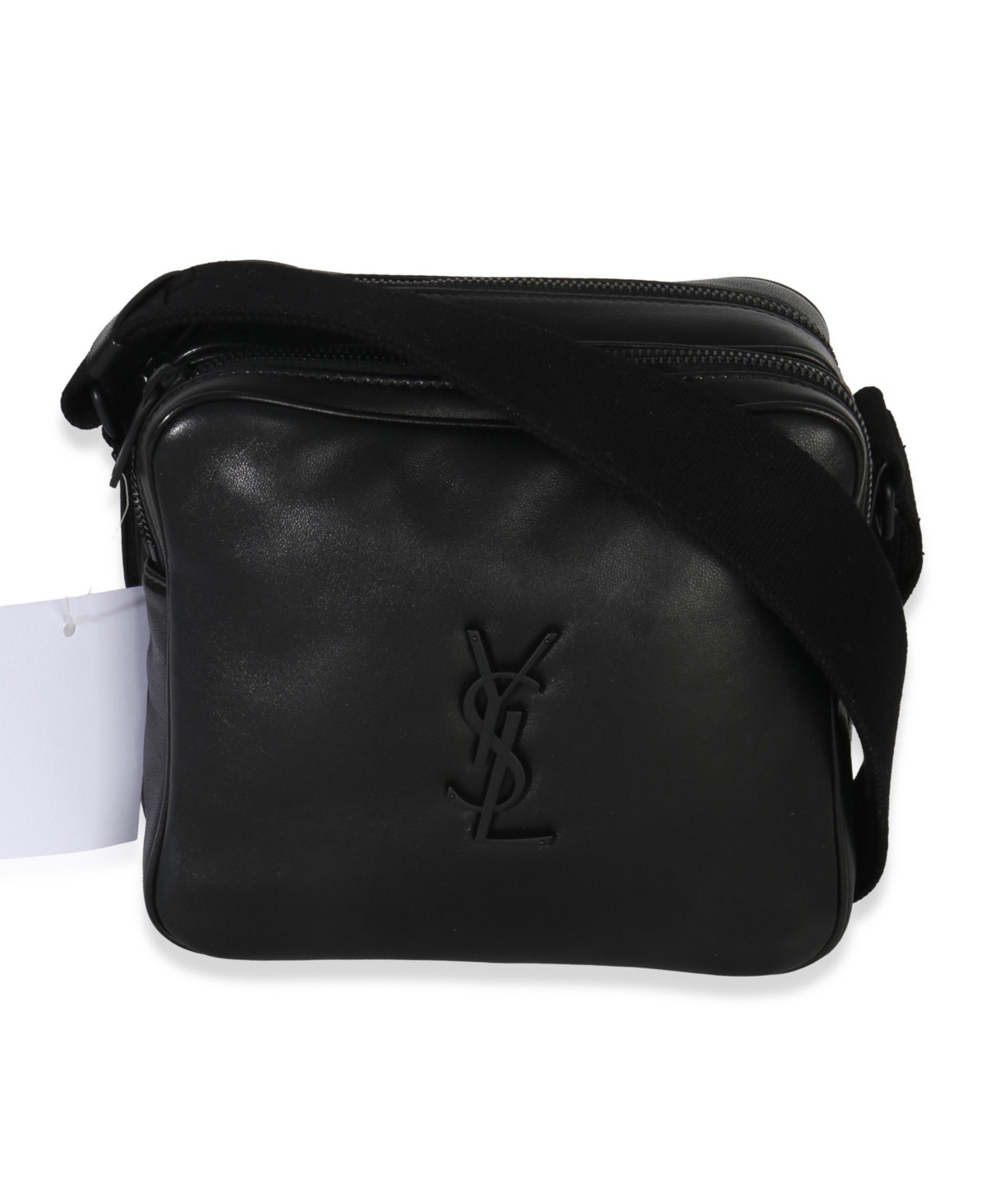 Click here for Pre-Owned Saint Laurent Black Lambskin Monogram Ni... prices