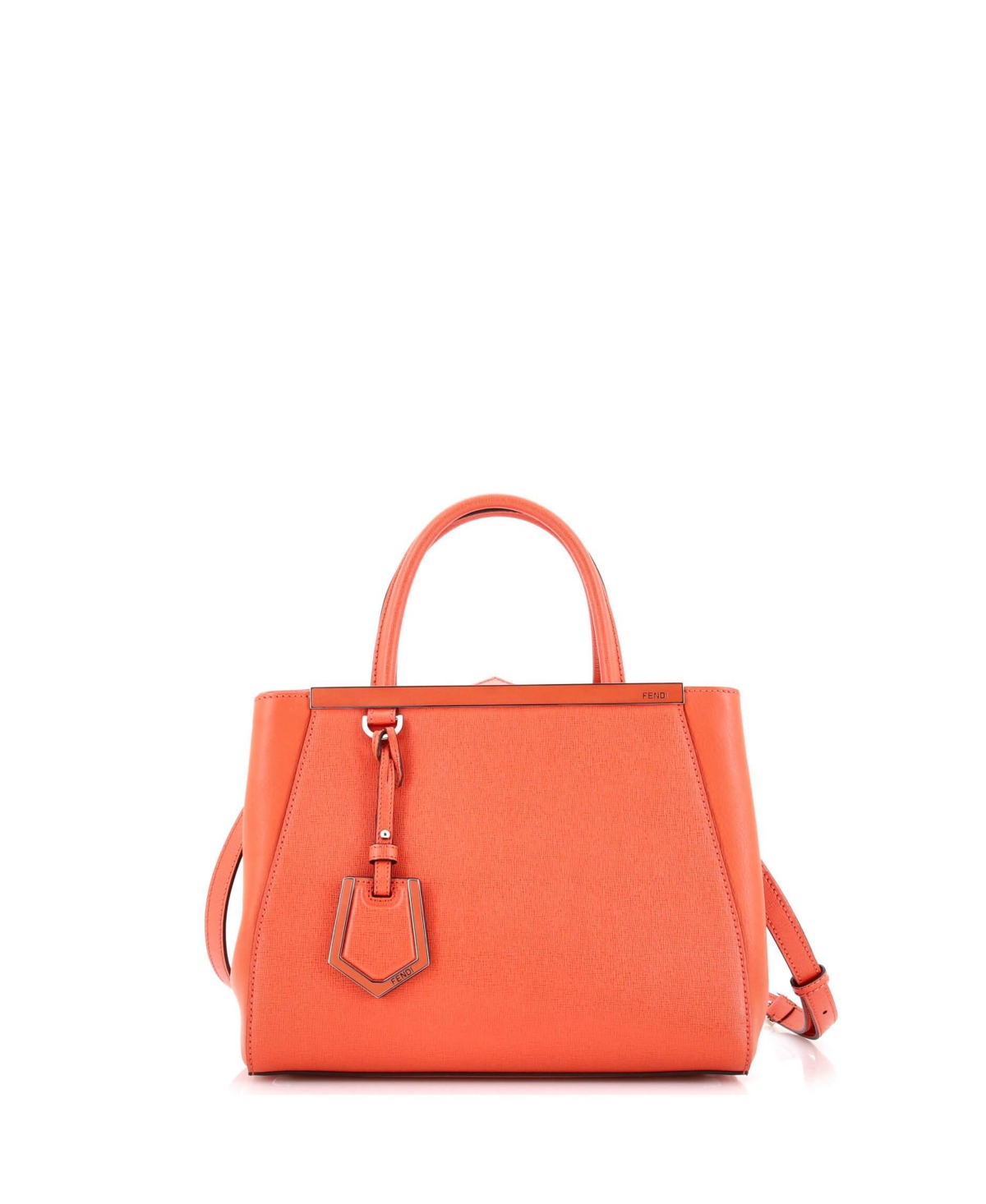 Click here for Pre-Owned Fendi Petite 2Jours Bag Leather - Orange prices