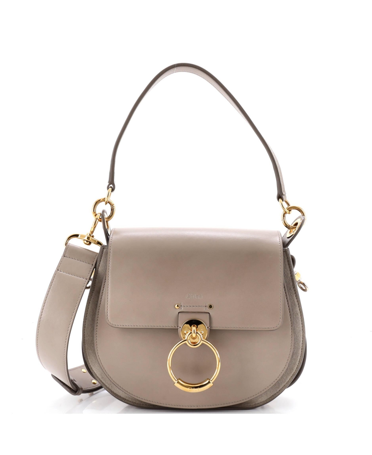 Click here for Pre-Owned Chloe Large Tess Bag Leather - Grey prices