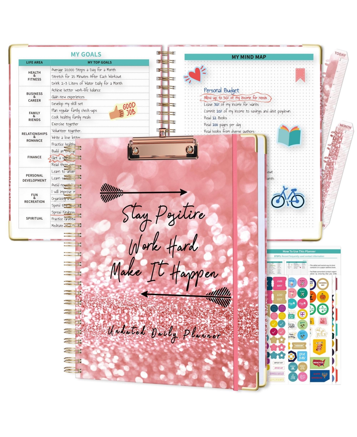 Click here for Gnuadz Spiral Planner Undated Daily Weekly Monthly... prices