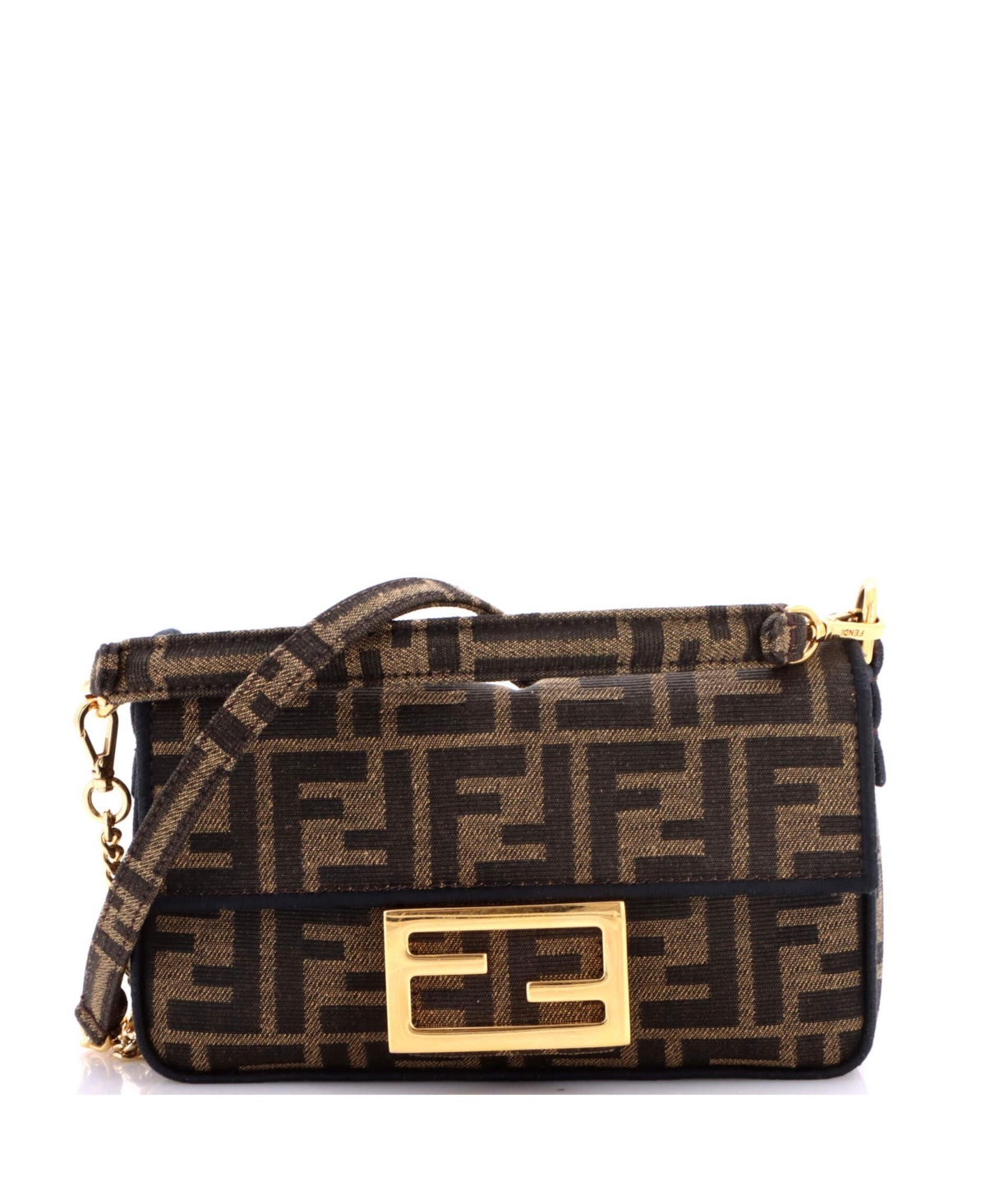 Click here for Pre-Owned Fendi Mini Baguette Nm Bag Zucca Canvas... prices