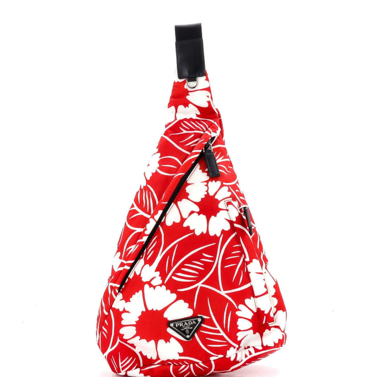 Click here for Pre-Owned Prada Zip Sling Backpack Printed Tessuto... prices