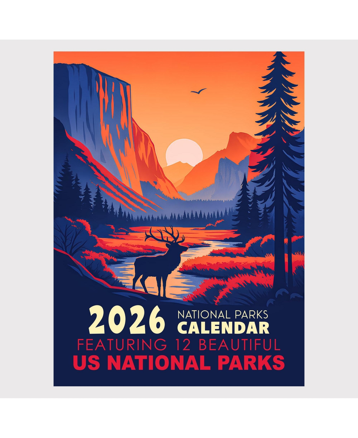 Click here for Gnuadz National Parks Calendar 2026 Vintage Poster... prices